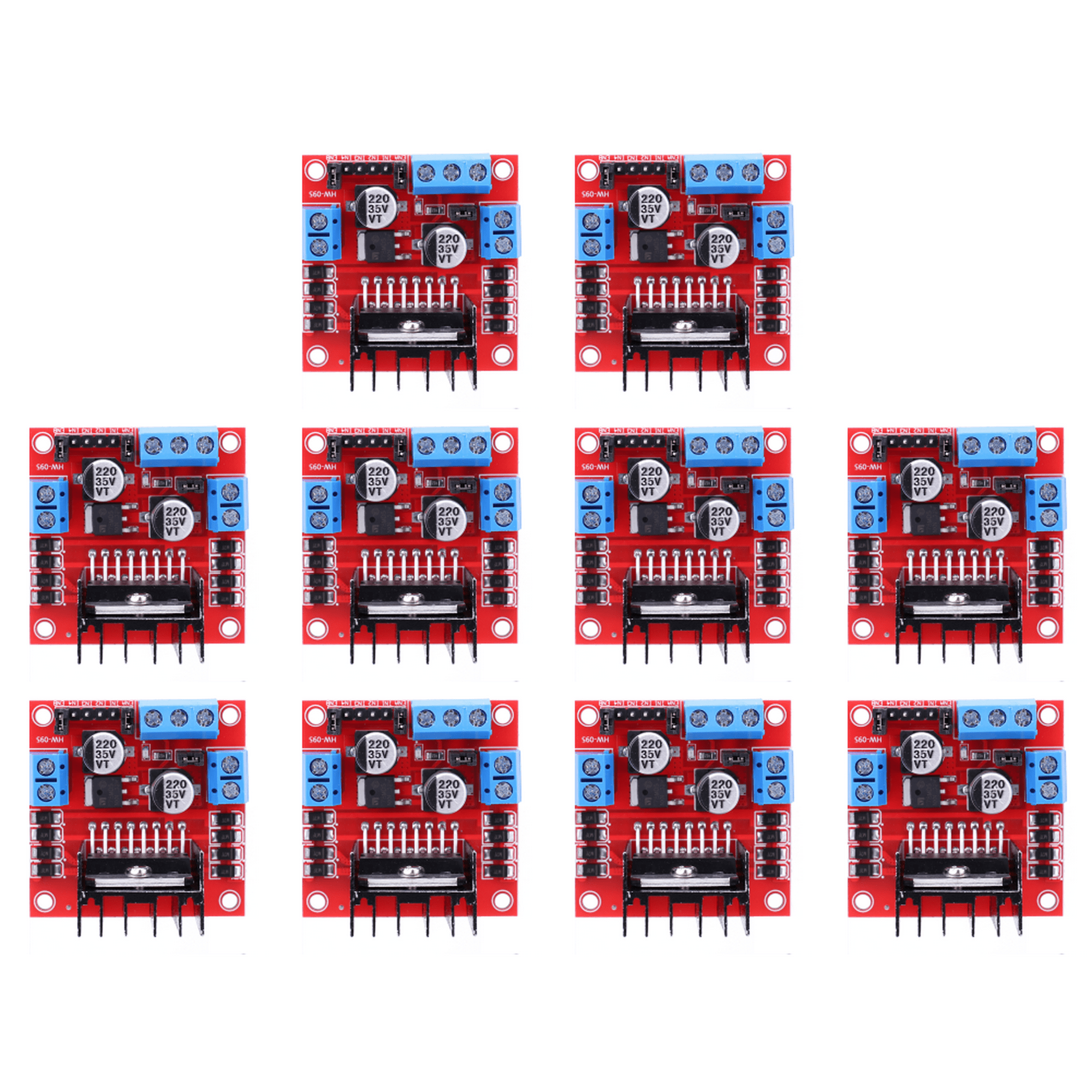 Módulo de controlador L298N DC Motor Dual H-Bridge 5V para Smart Car ...