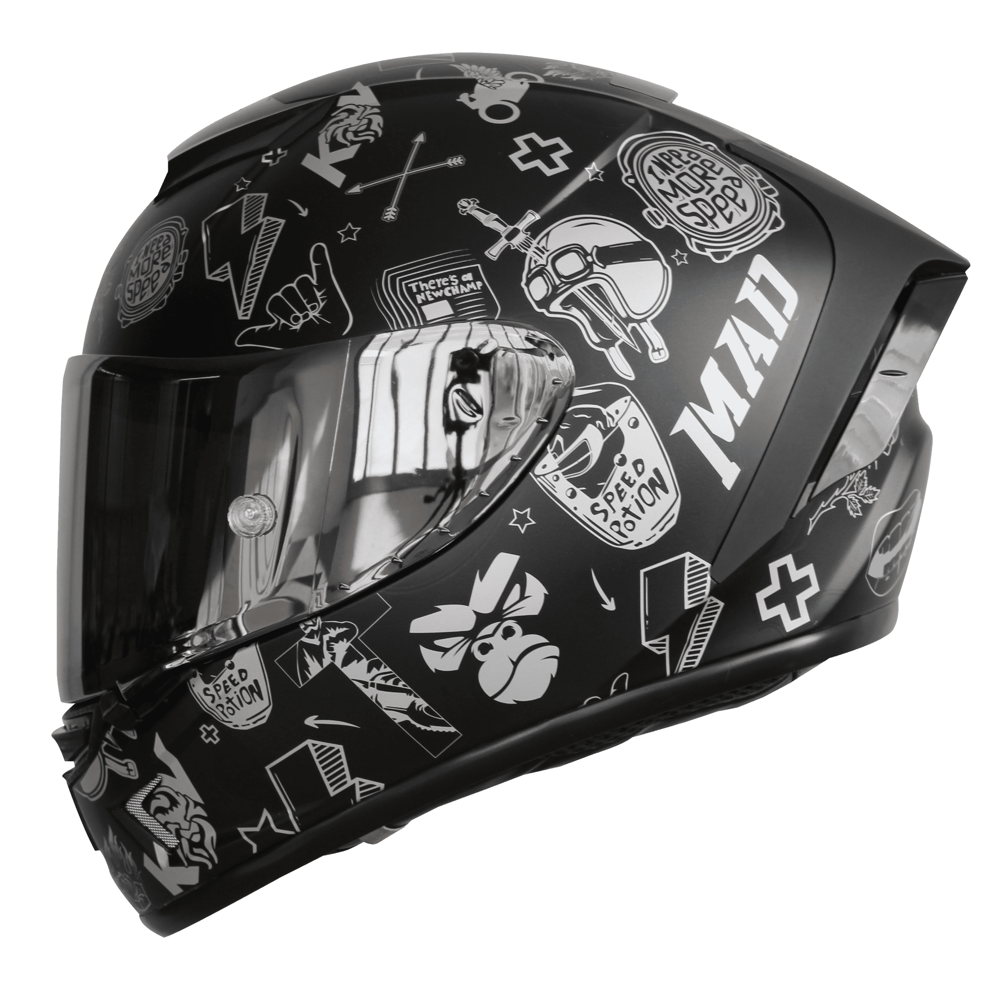 Casco Para Moto Kov Aircut Smash Plata Negro Mica Plata Talla XXL KOV Aircut Smash | Walmart en ...