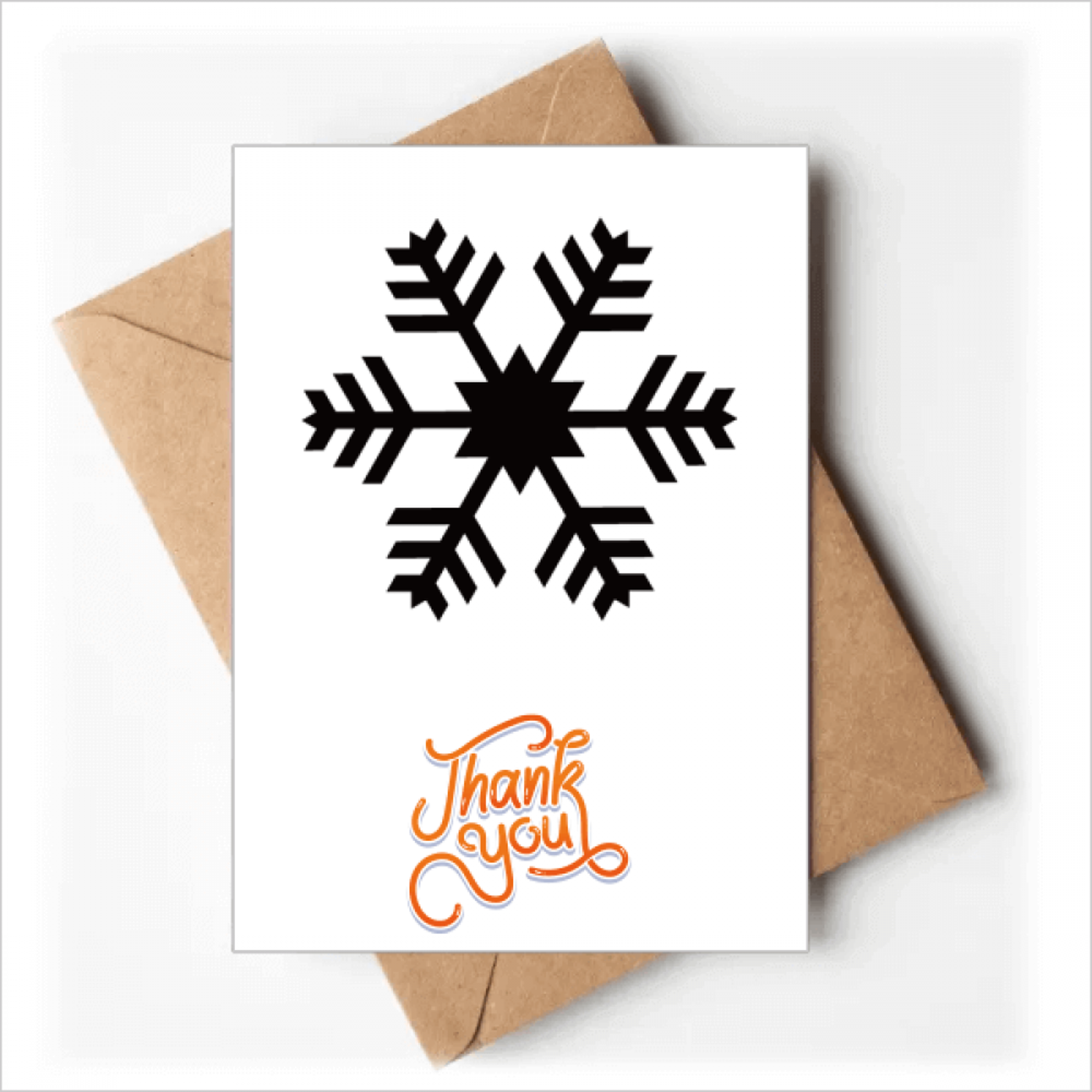 Deporte de invierno Azul Snowflake silueta Nota en blanco del sobre de ...