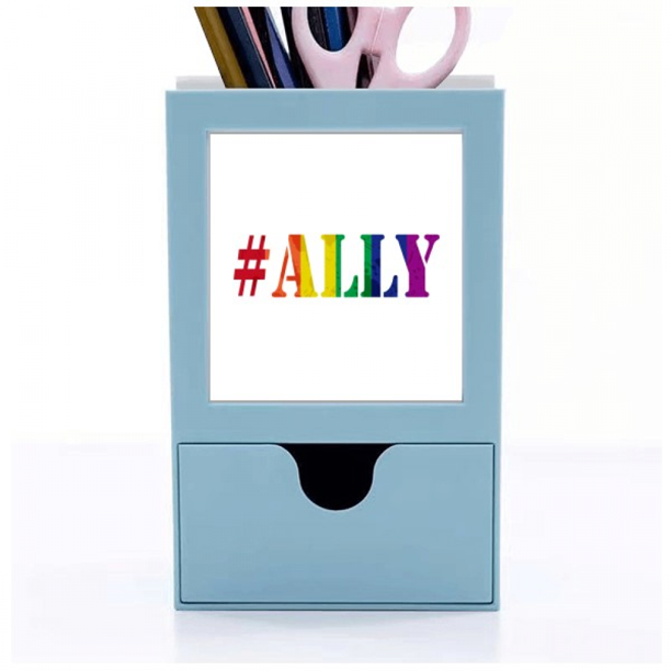 Ally LGBT patrón de arco iris Tarjeta de clip de pluma del gestor de ...