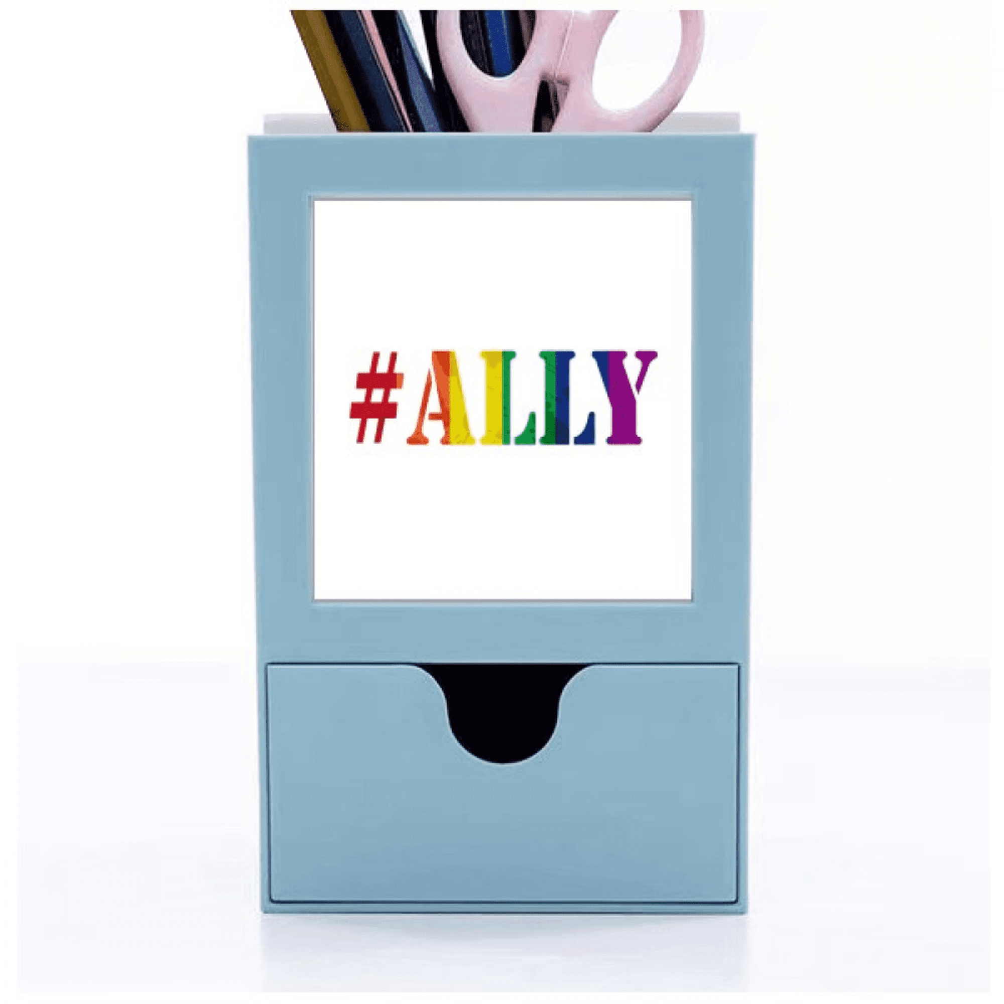 Ally LGBT patrón de arco iris Tarjeta de clip de pluma del gestor de ...