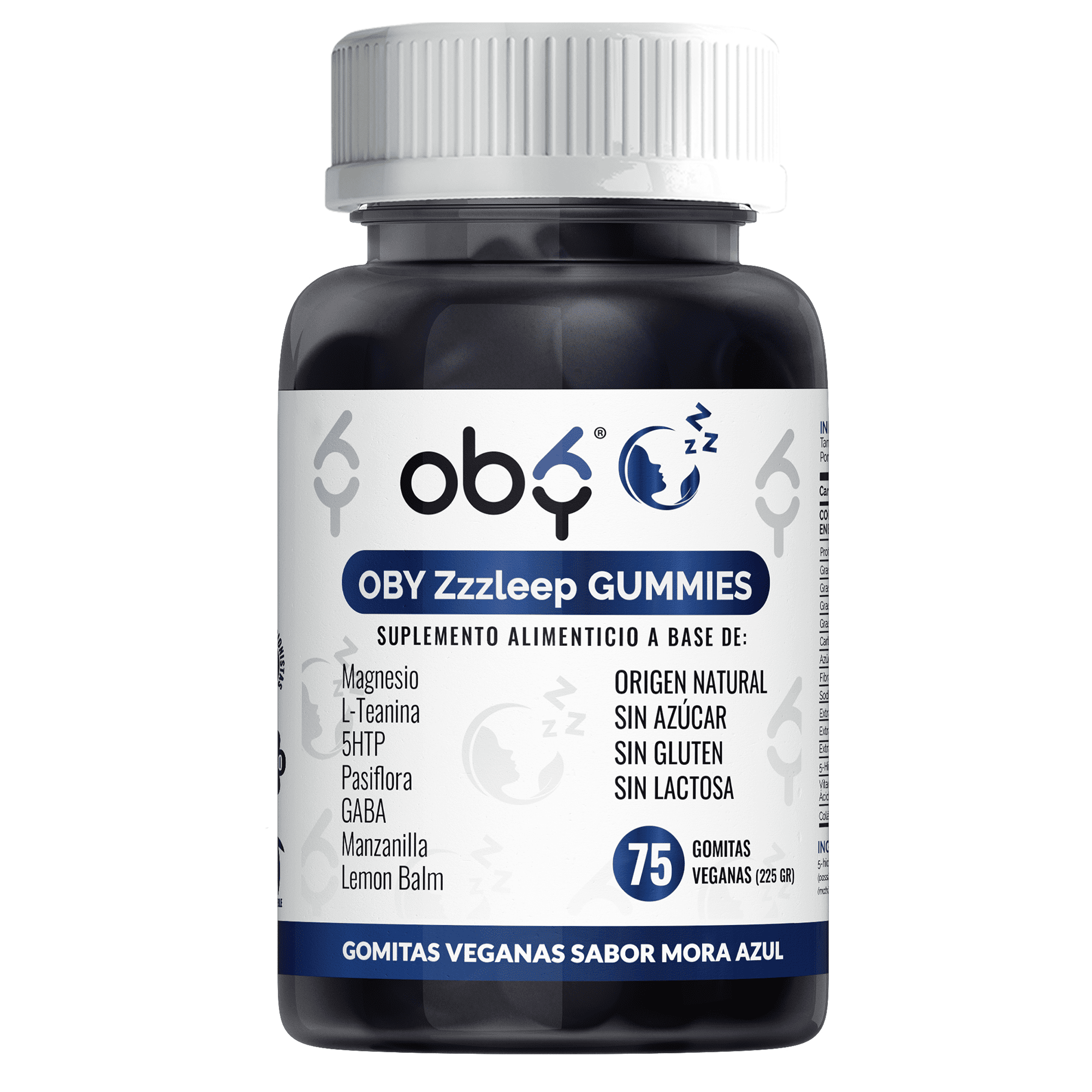 OBY Zzzleep GUMMIES 75 Gomitas de Magnesio, GABA, 5HTP, Pasiflora ...