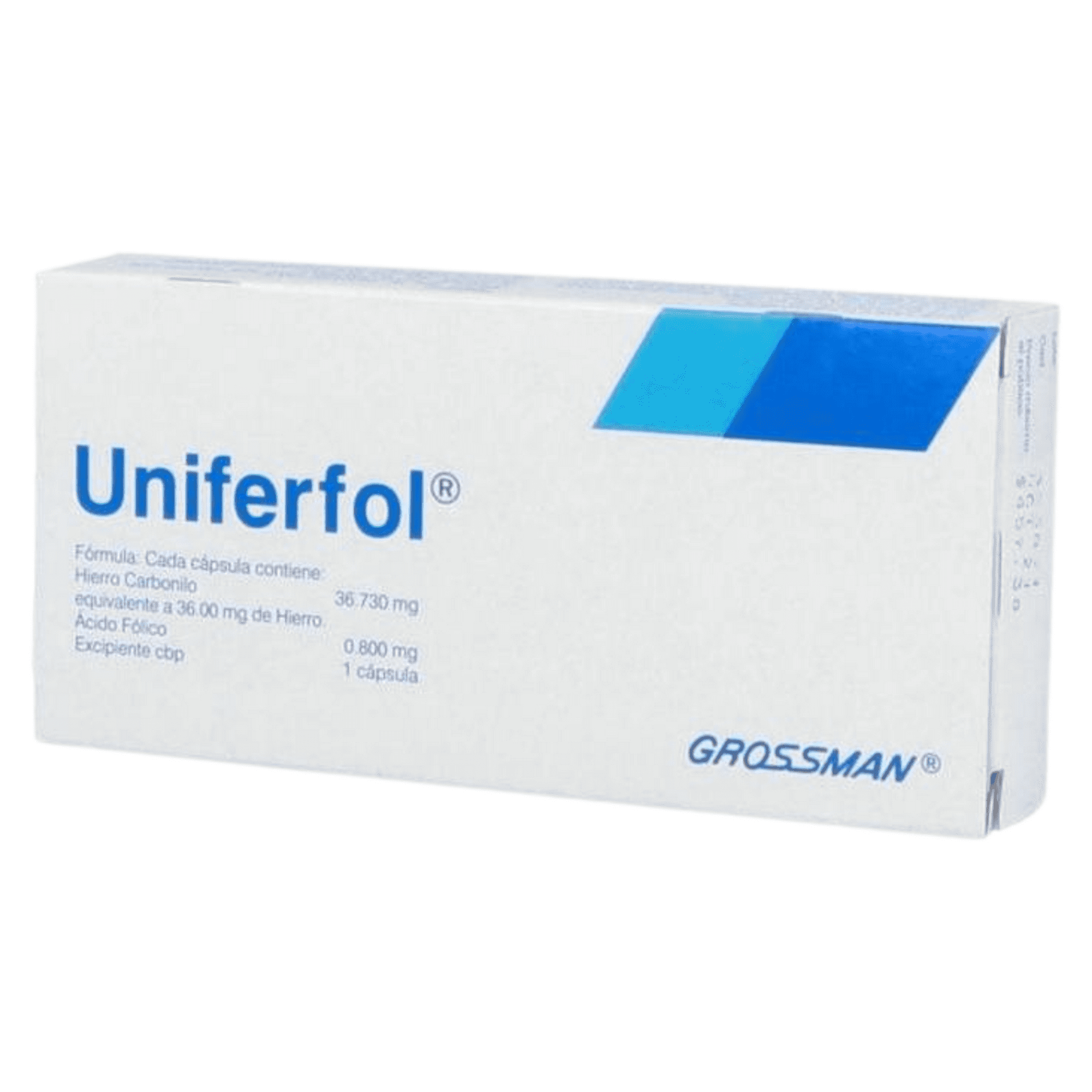 Uniferfol 36 mg 0.800 mg 30 cápsulas || Bodega Aurrera Despensa a tu Casa