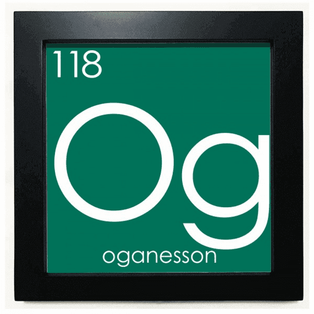 Quimica elementos periodo mesa gas raro oganesson og Mesa de pared con ...