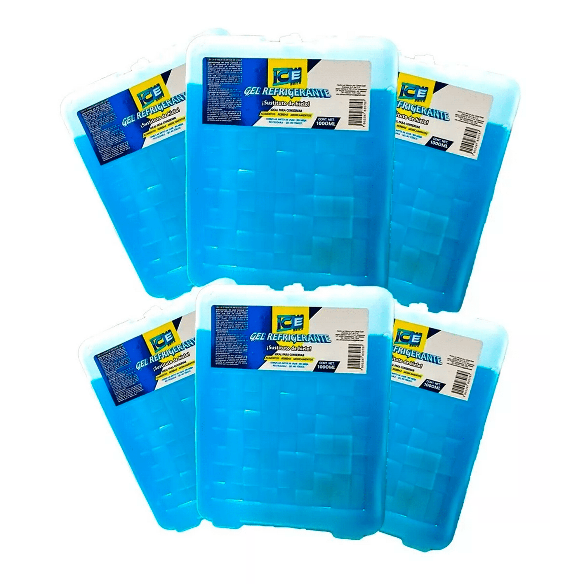 Gel Refrigerante 1000 Ml Paquete De 6 Piezas ICE BRICK ICE BRICK ...
