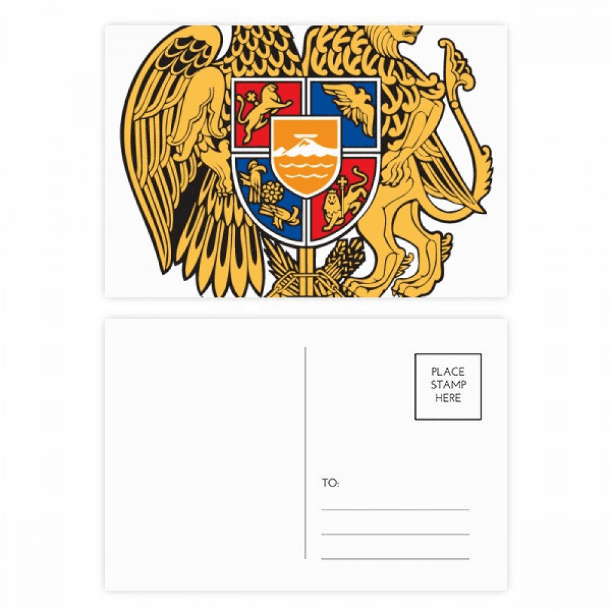 Yerevan Armenia emblema nacional Set cumpleaños gracias tarjeta postal ...