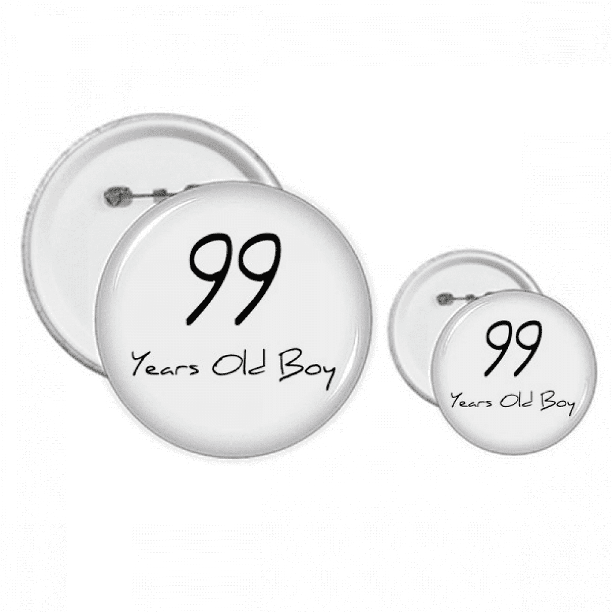 99 años de edad chico Edad longevidad Insignia insignia botón diseño ...
