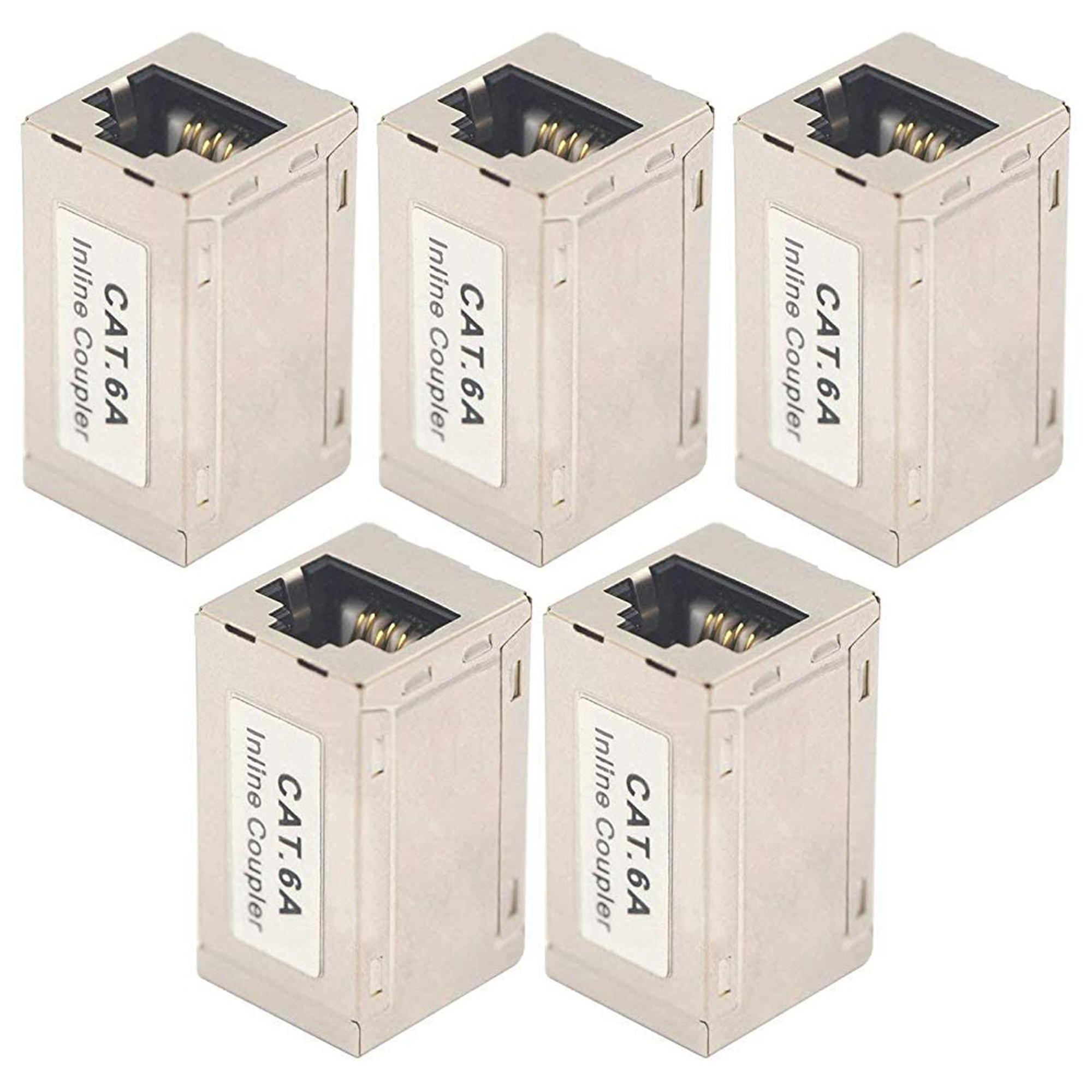 Paquete de 5 adaptadores Ethernet Cat6 A, Cable de conexión de ...