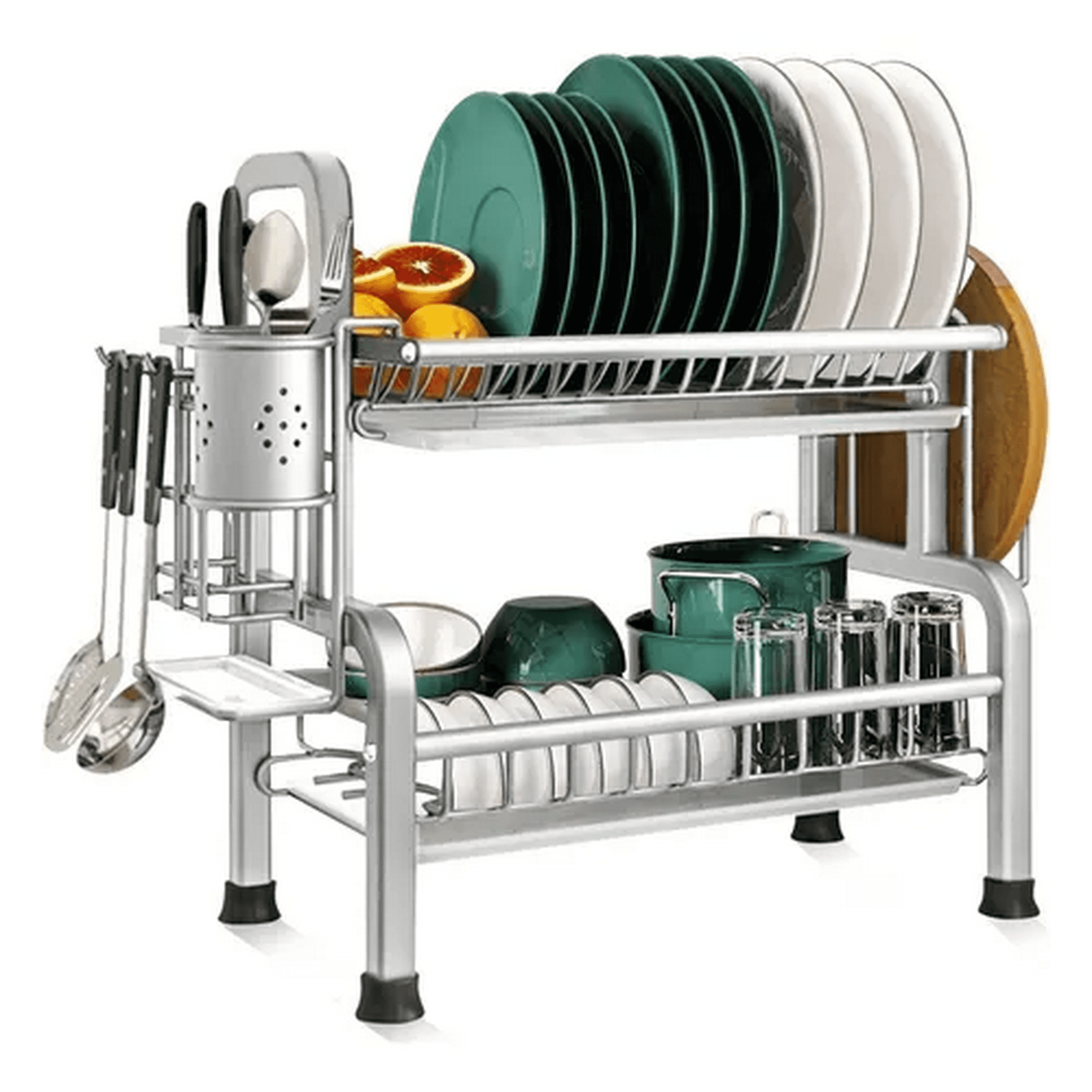 Escurridor Trastes,2 Niveles Gran Capacidad Acero Inoxidable Malubero ...