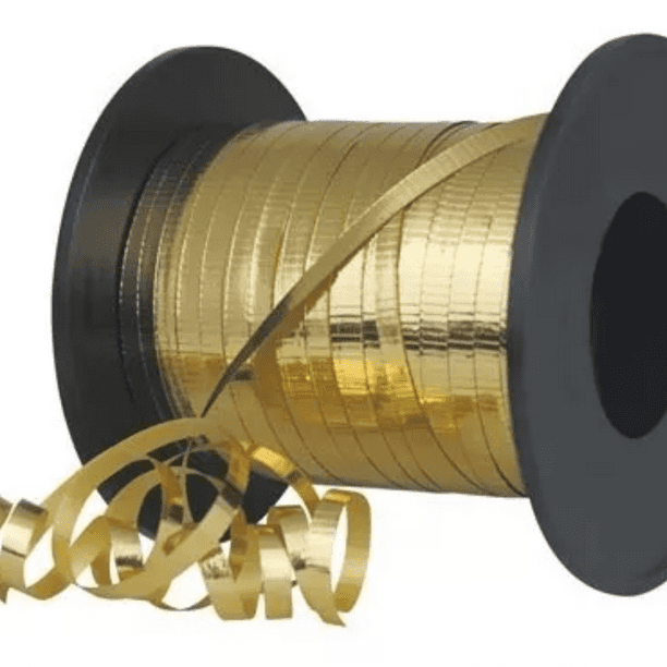 Liston Rulin Curly Curling Metalico Colores Deco 100m dorado | Walmart ...