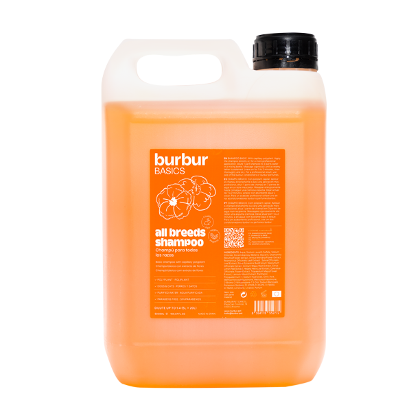 Burbur BASICS Shampoo Todas las Razas de 5 Lts para Perros y Gatos ...
