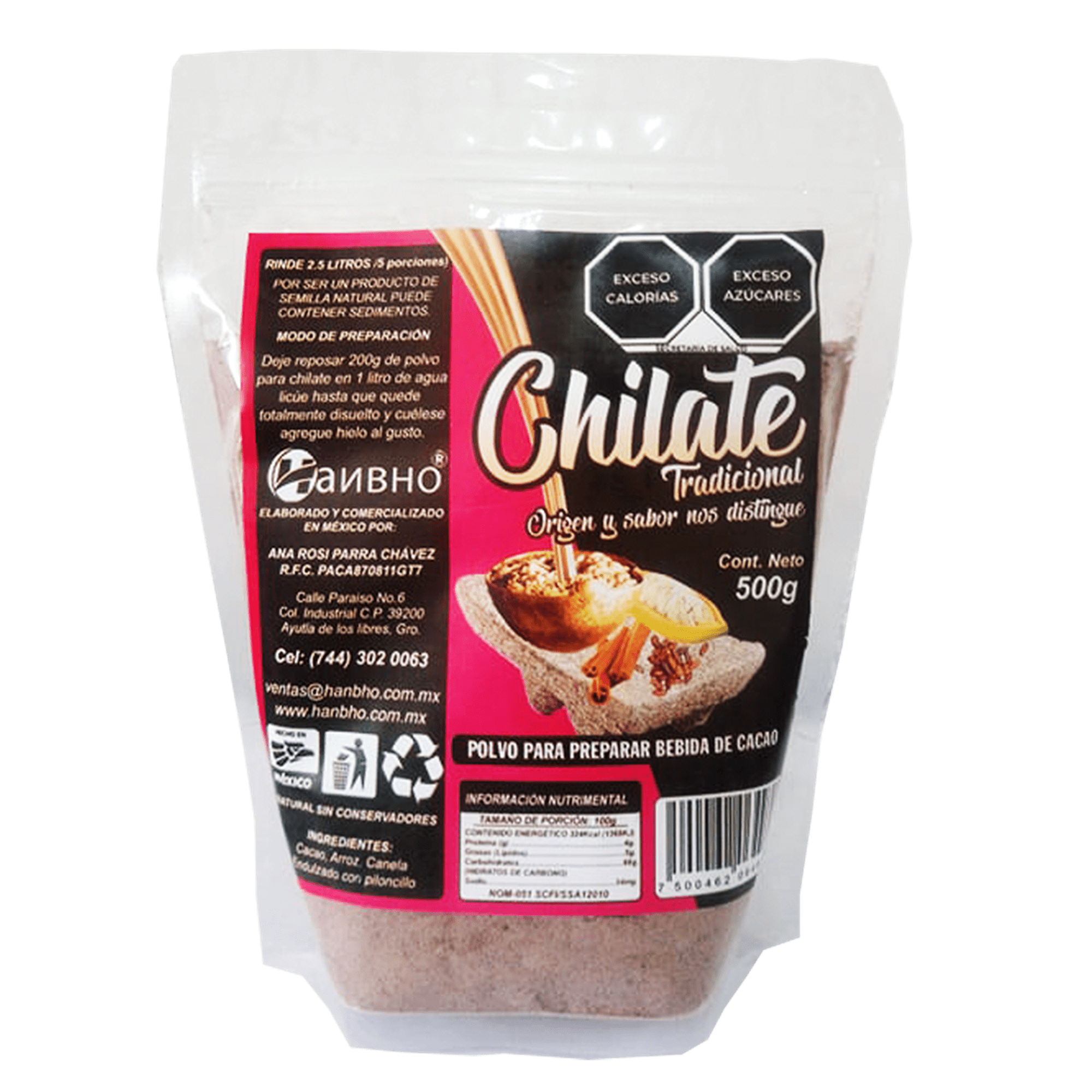 Chilate en polvo HANBHO tradicional 500g. | Walmart en línea
