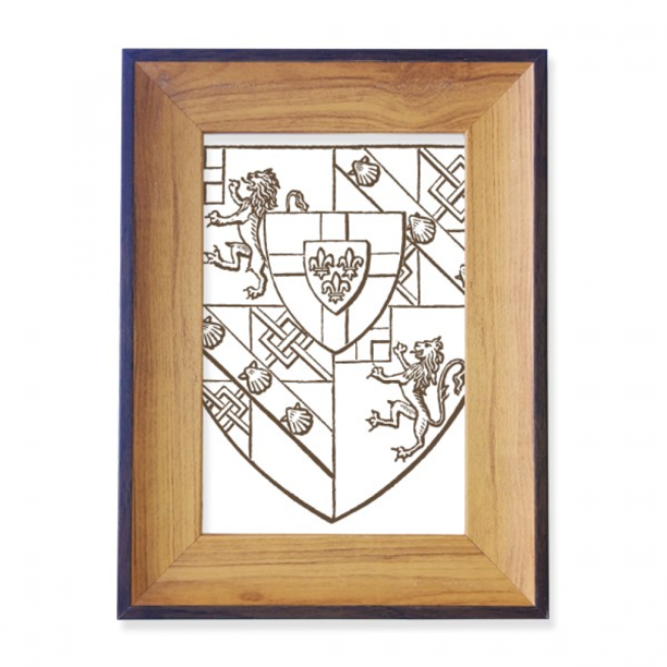 Shell patron escudo barroco León ilustración Marco de imagen marco de ...