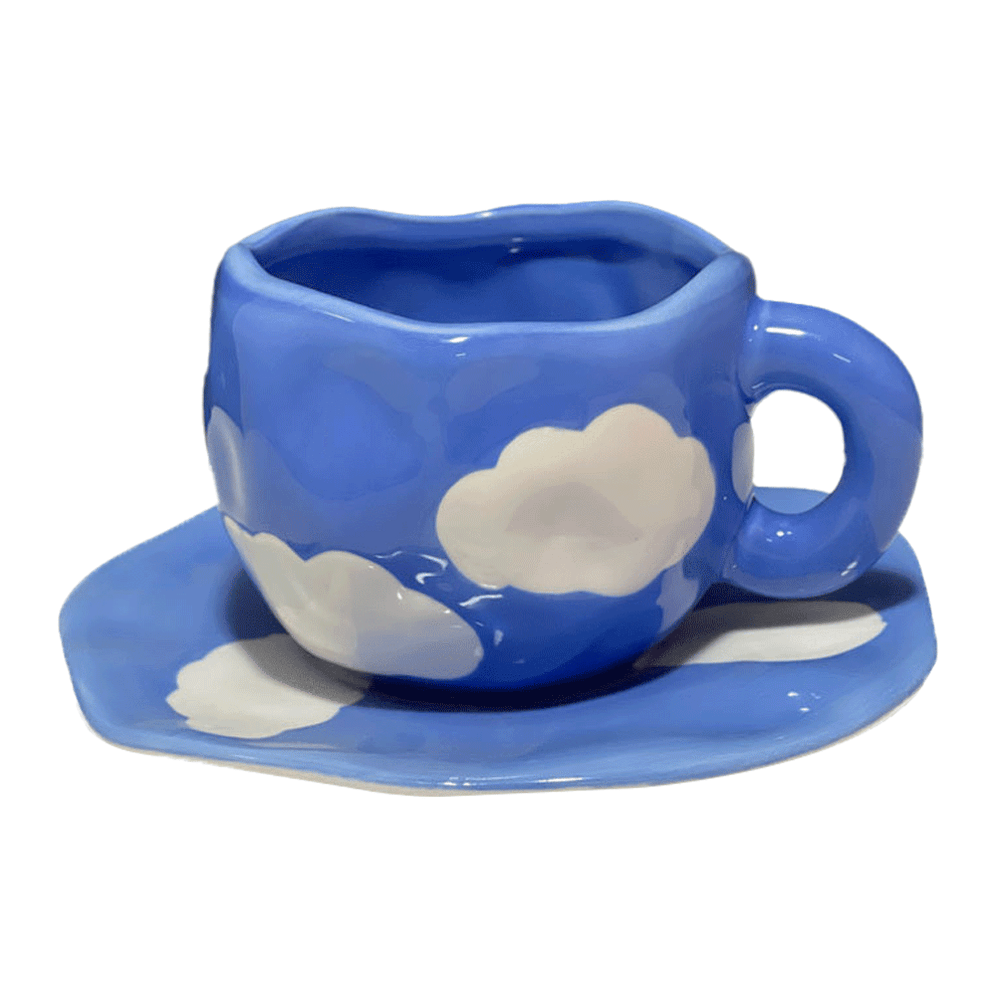 Taza de café de cerámica de 250 ml con juego de platillo, taza creativa ...
