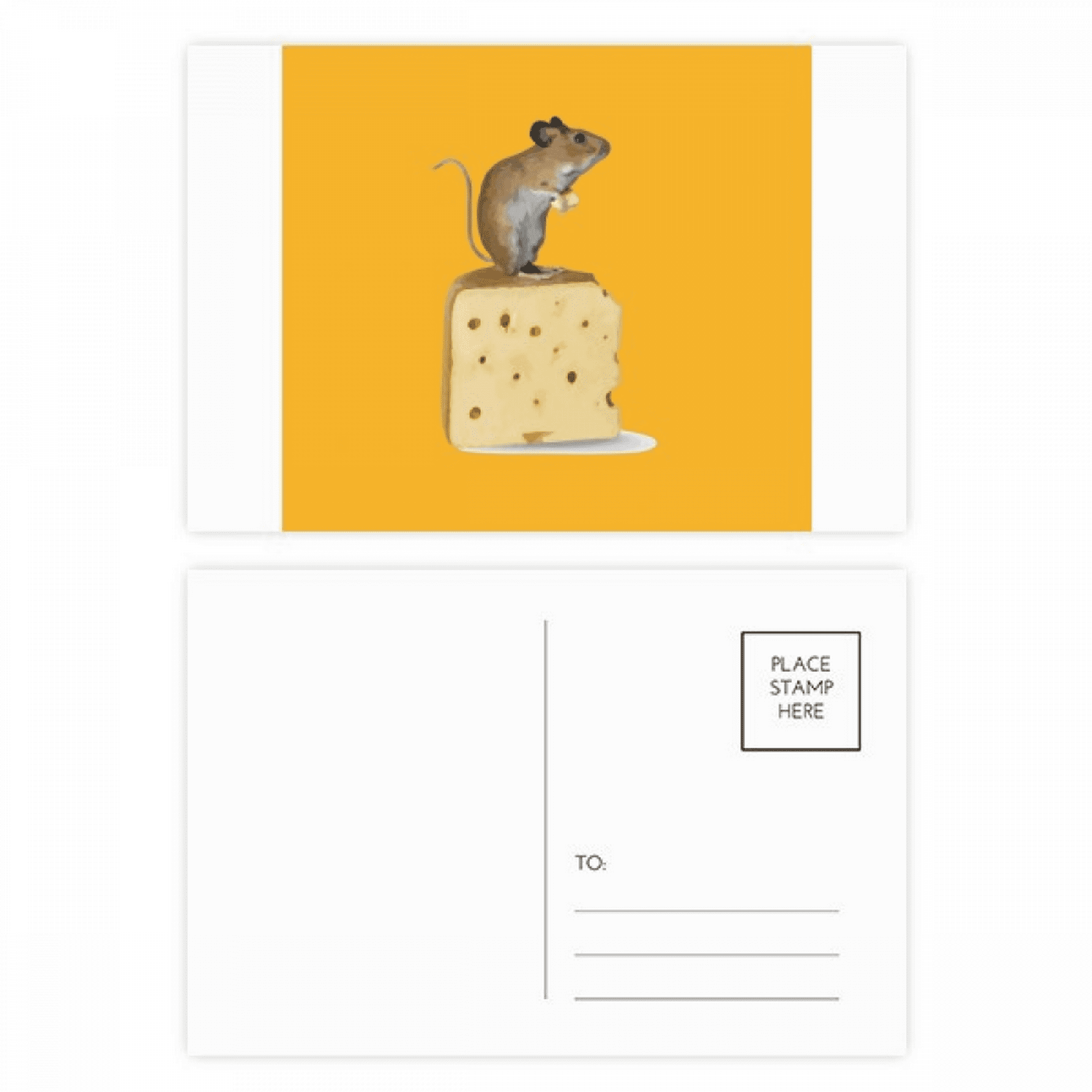 Esquema del queso del ratón Juego de postales Cumpleaños Tarjeta de ...
