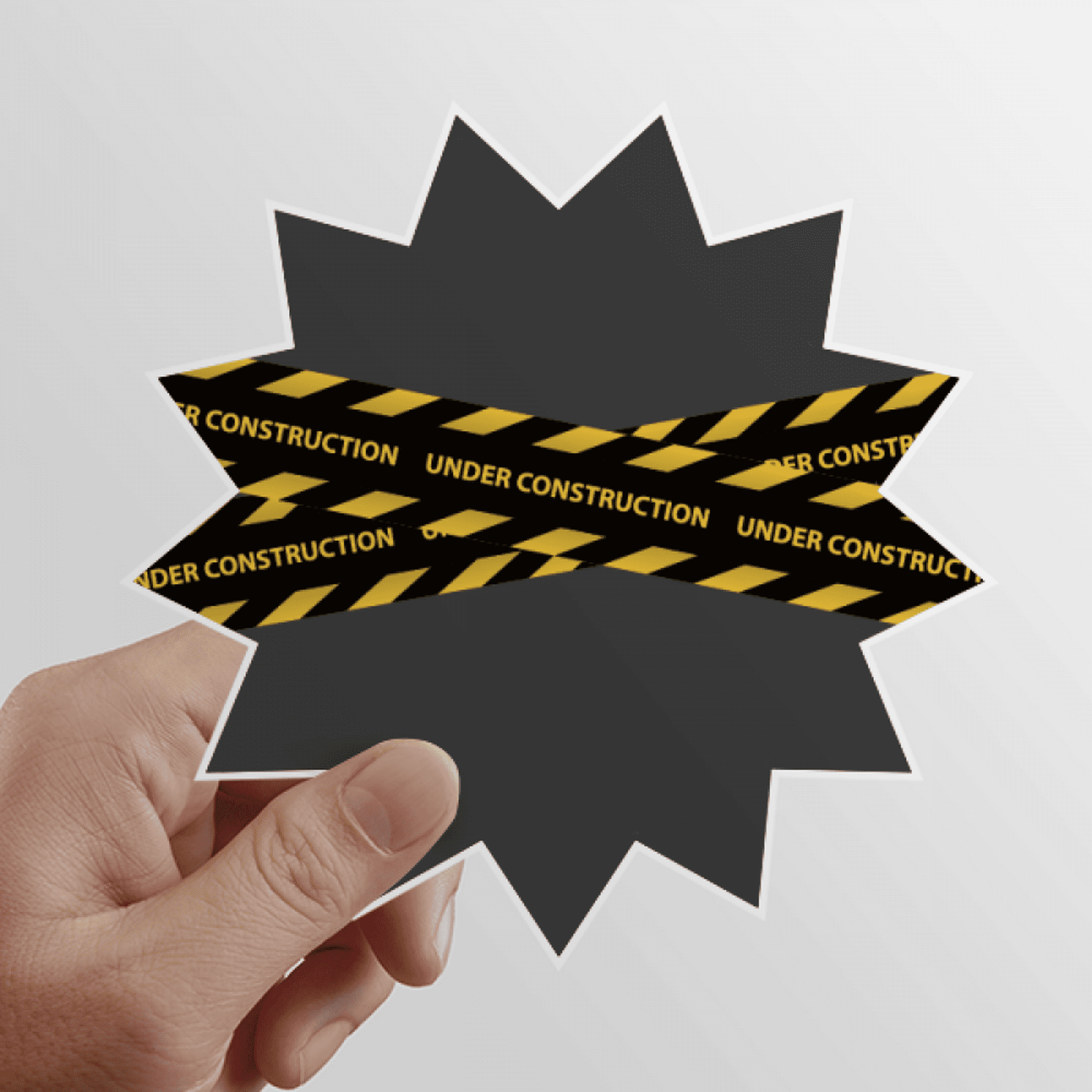 Logo sitio Alerta de construcción Calcomanías solares de vinilo ...