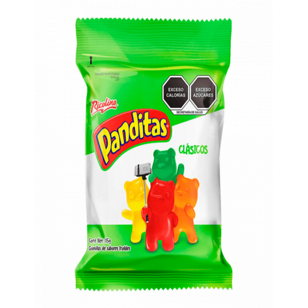 Pack de 10 Mini Gomitas Panditas Ricolino 25/15GR Ricolino Bolsa ...