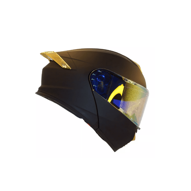 Casco para moto Kov Taff Drako negro mate y dorado mate talla XL(61-62 ...