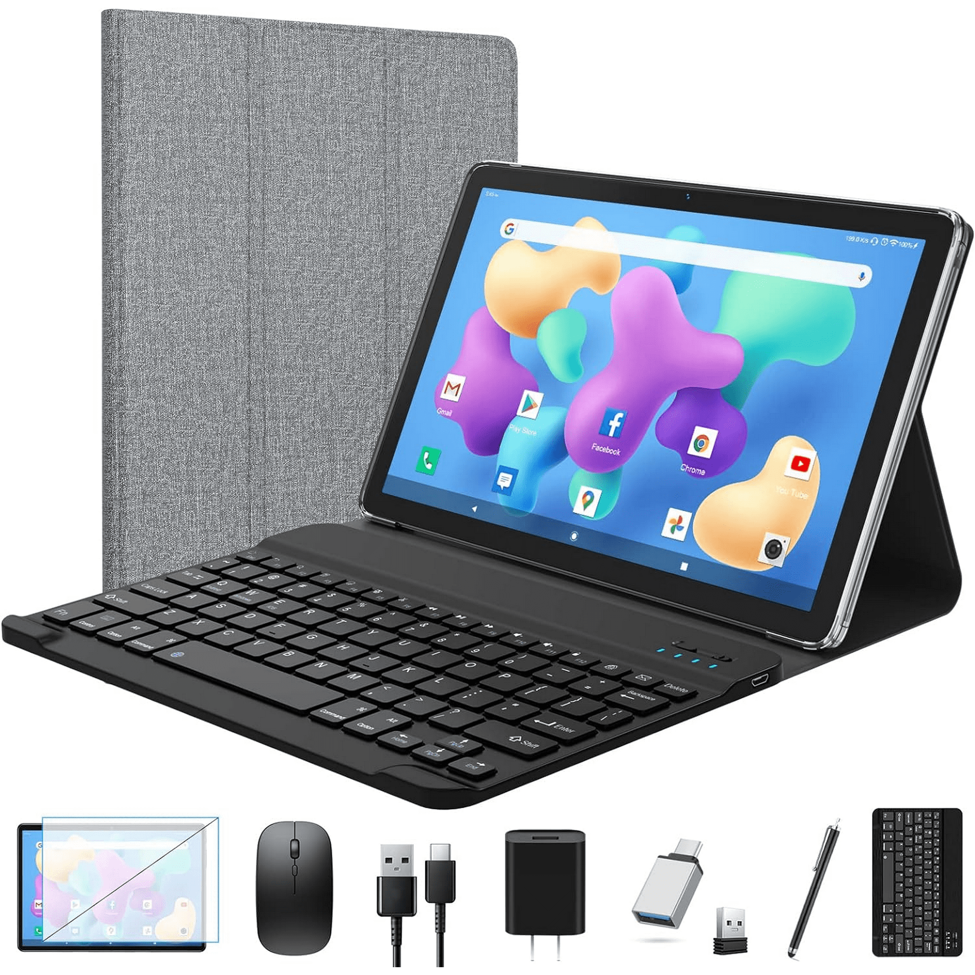 Android 12 Tablet, 10'' Ordenador Portátil Tablets,128GB ROM+4GB RAM ...