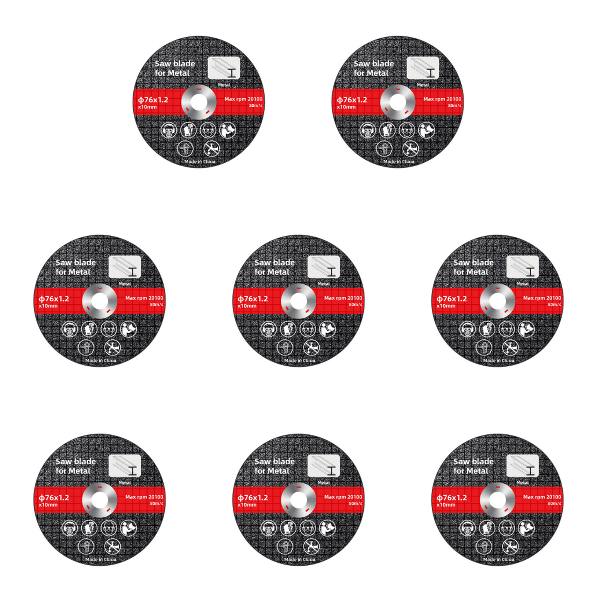 Discos Corte Metal Cuchillas 76 Mm Amoladora Angular Molienda Circular ...