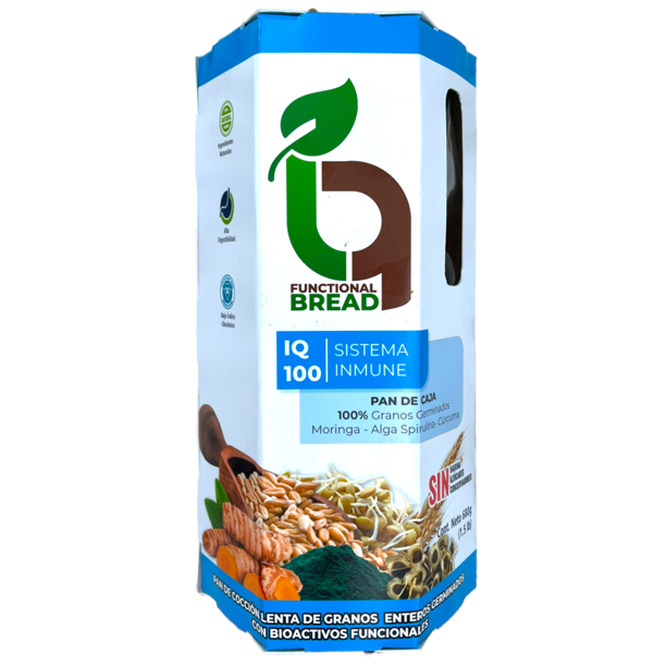 Pan iQ 100 Sistema Inmune: Granos Germinados con Moringa-Espirulina ...