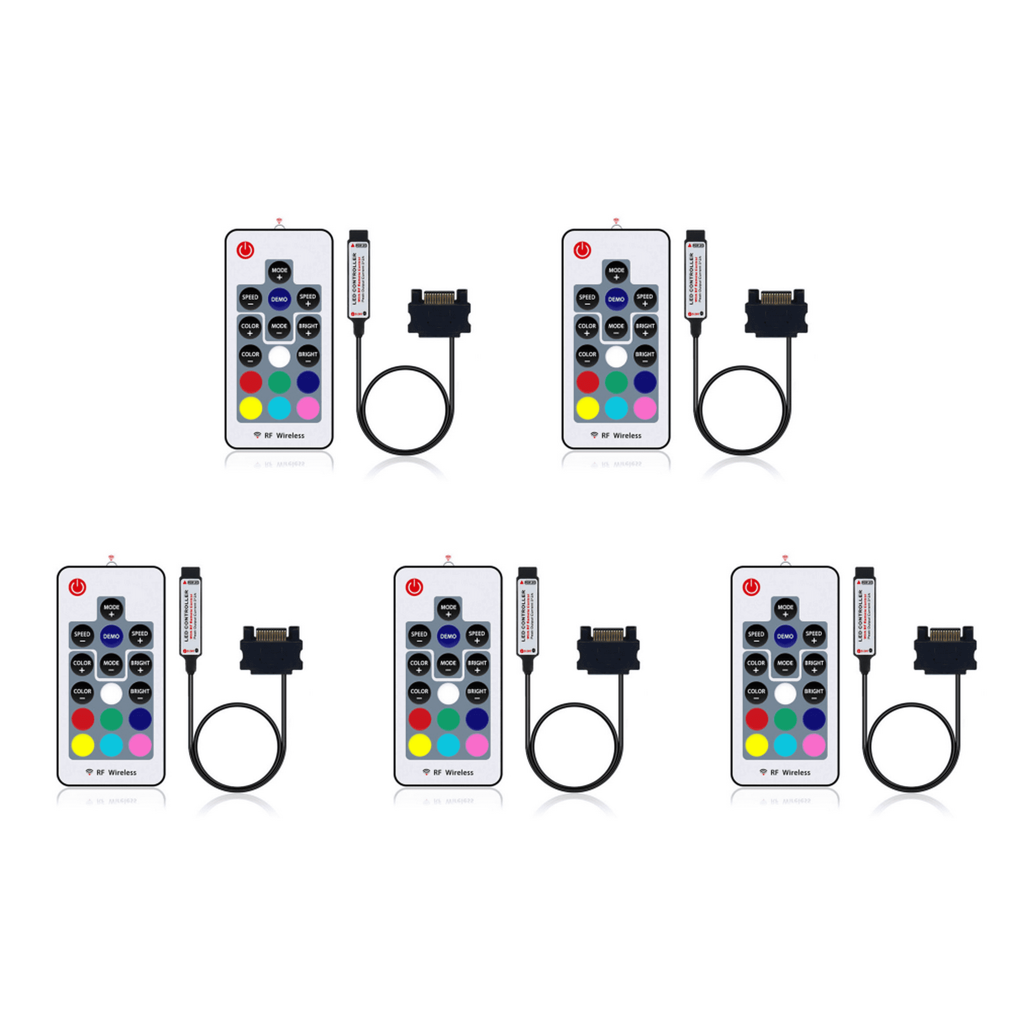 12V SATA RGB Controller RF Remote Controler para PC Case LED Strip ...