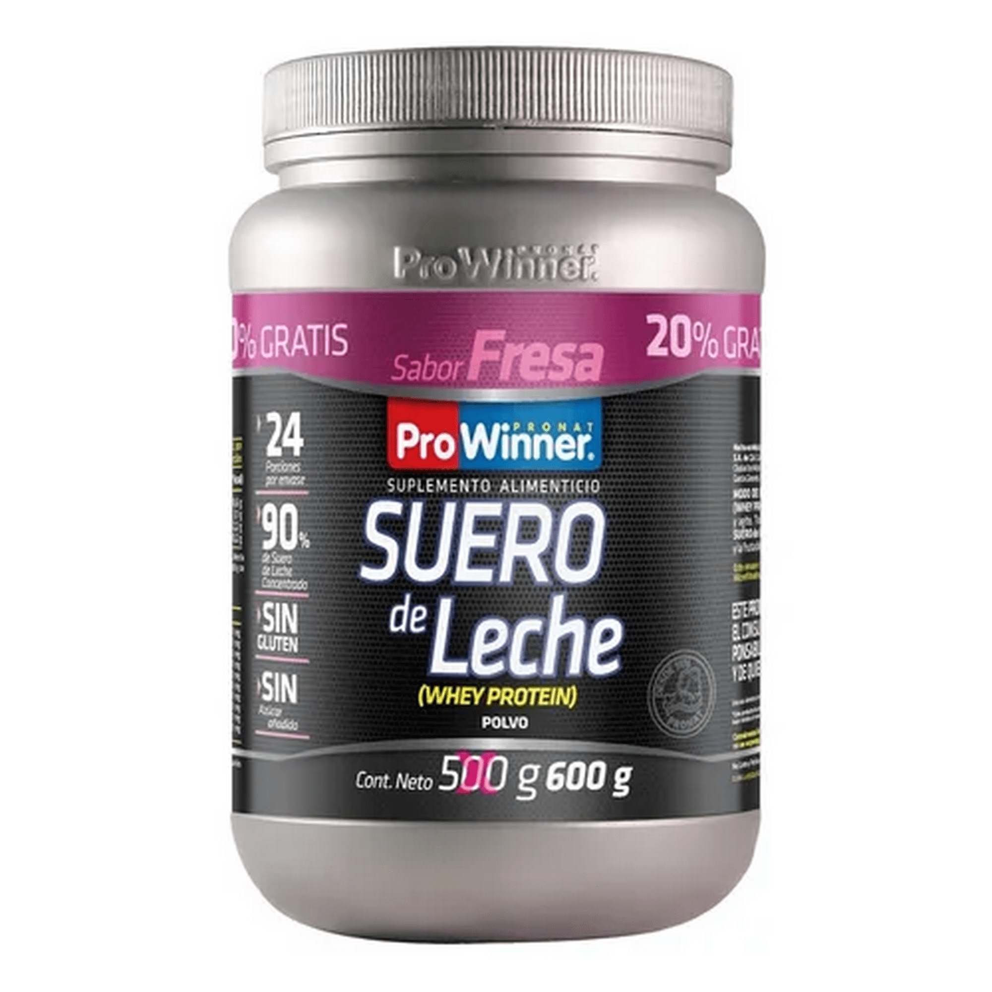 Suplemento Suero De Leche Polvo Sabor Fresa 500 Gr + 20% Extra ...