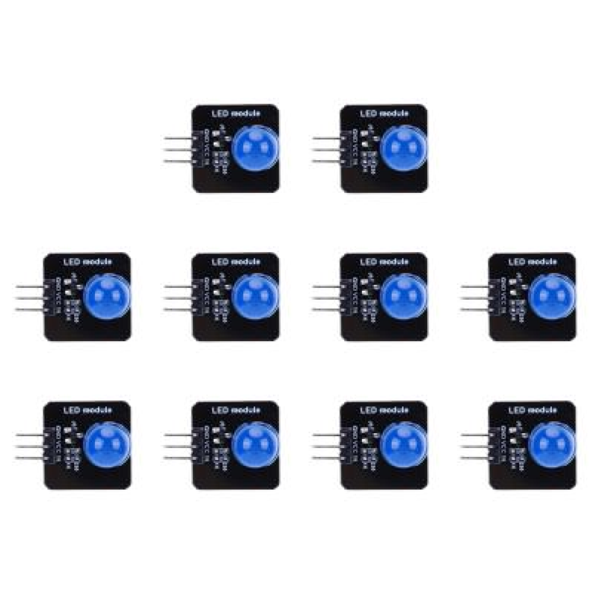 Diodo Emisor DC 3.3-5 V 10 MM Luz - Módulo de Luz para Arduino Azul ...