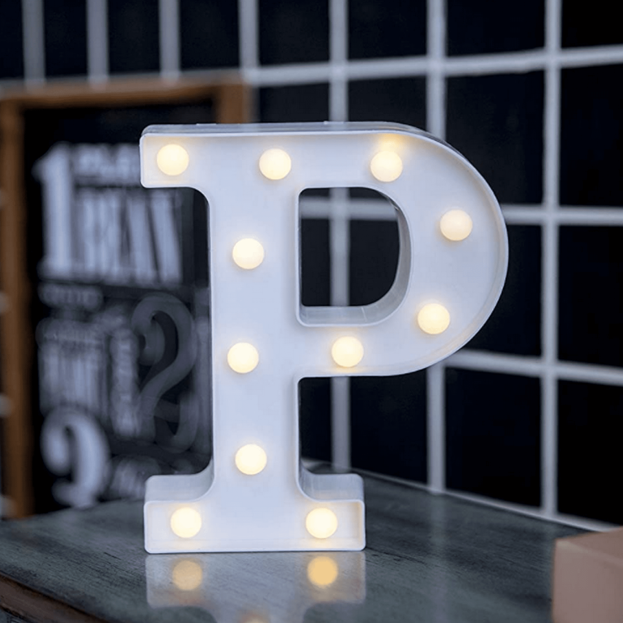 Letras Luminosas Led /22cm / Lampara Decorativa / Abecedario / LETRA P ...
