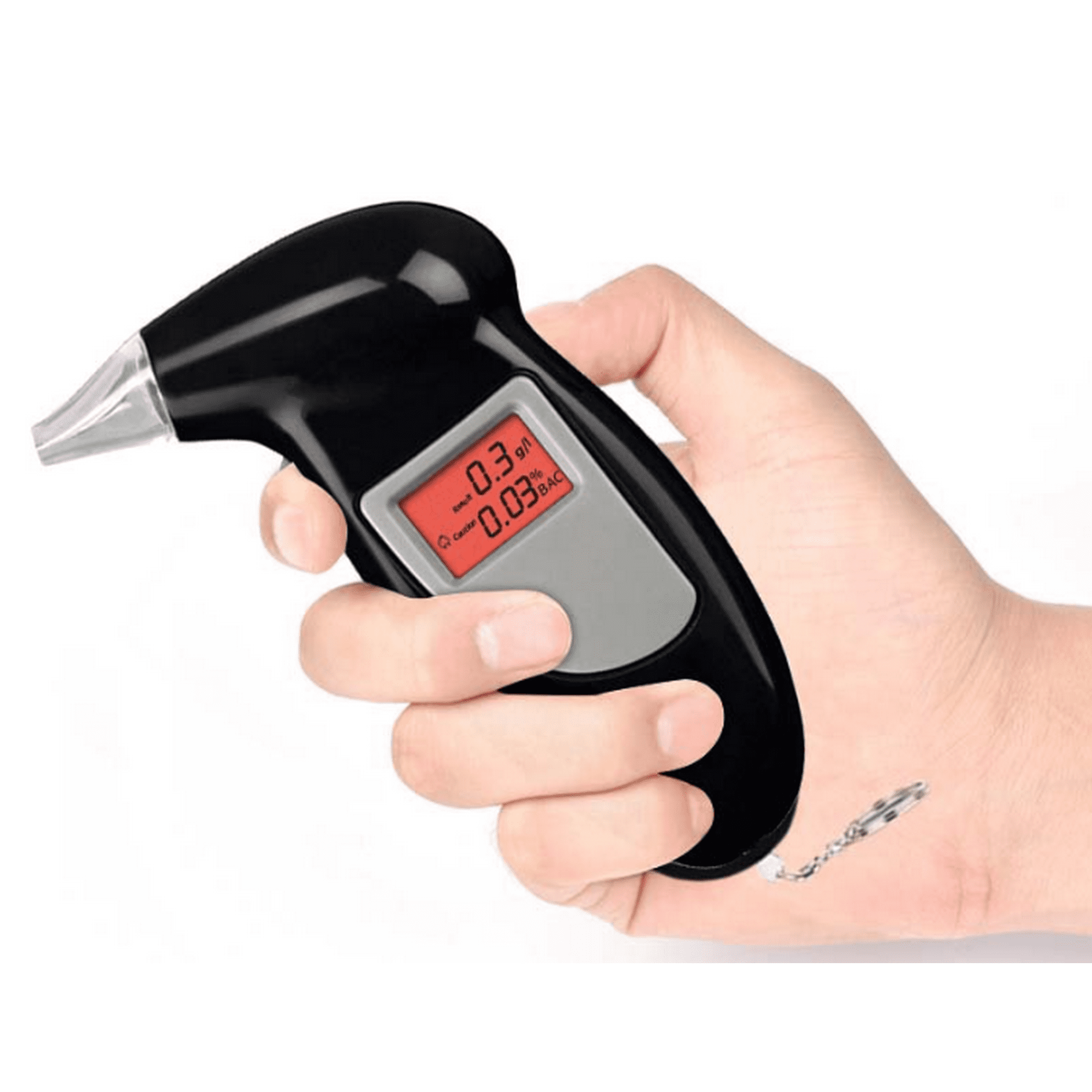 Alcoholímetro electrónico portátil, alcoholímetro profesional con 5 ...