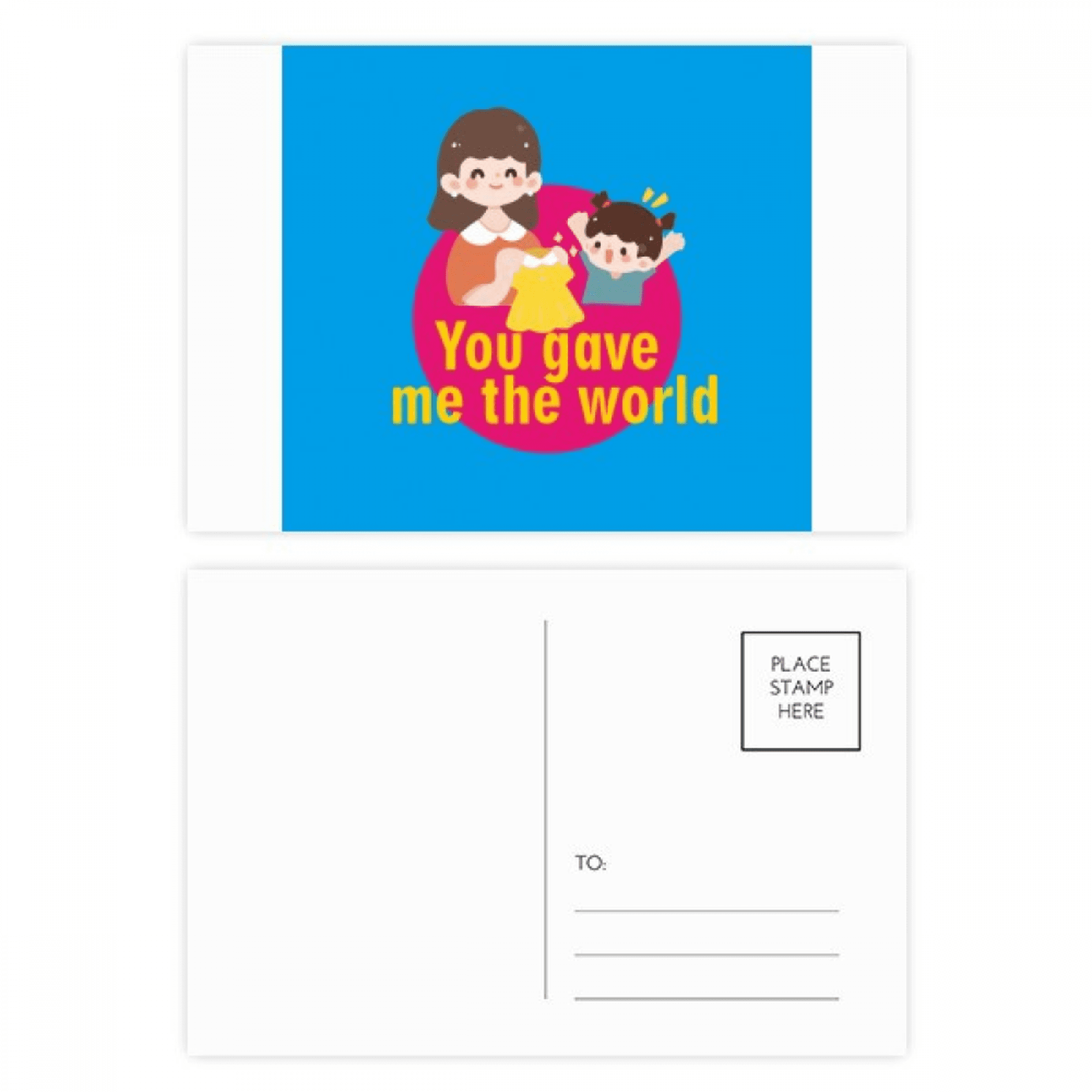 Madre ama el mundo de la vida Juego de postales Cumpleaños Tarjeta de ...