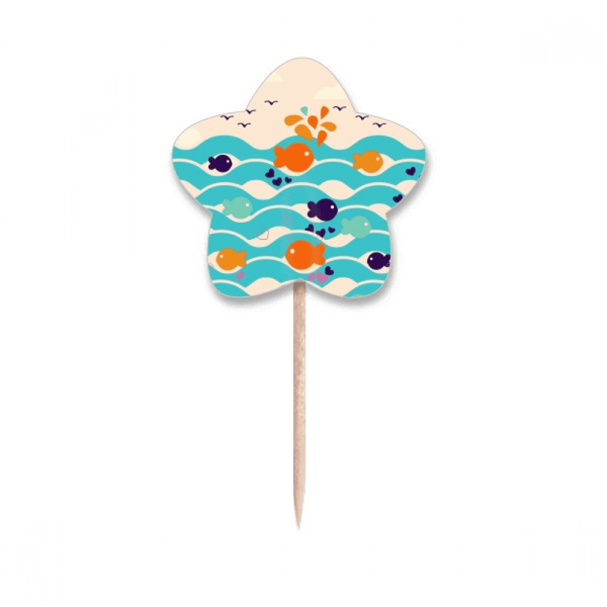Cielo nubes de peces de onda Selección de pastelitos Star lable Flag en ...