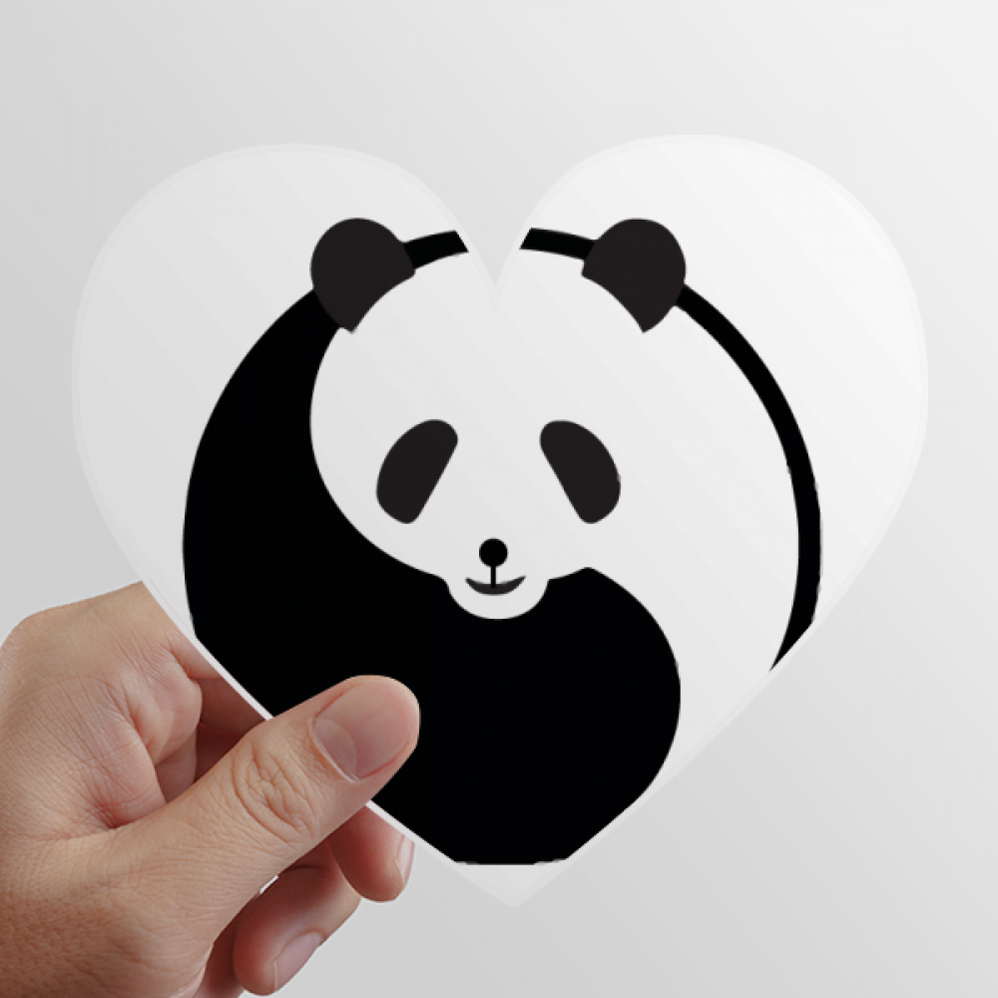 Ambiente armonioso oso oso oso panda Calcomanías cardíacas,calcomanías ...