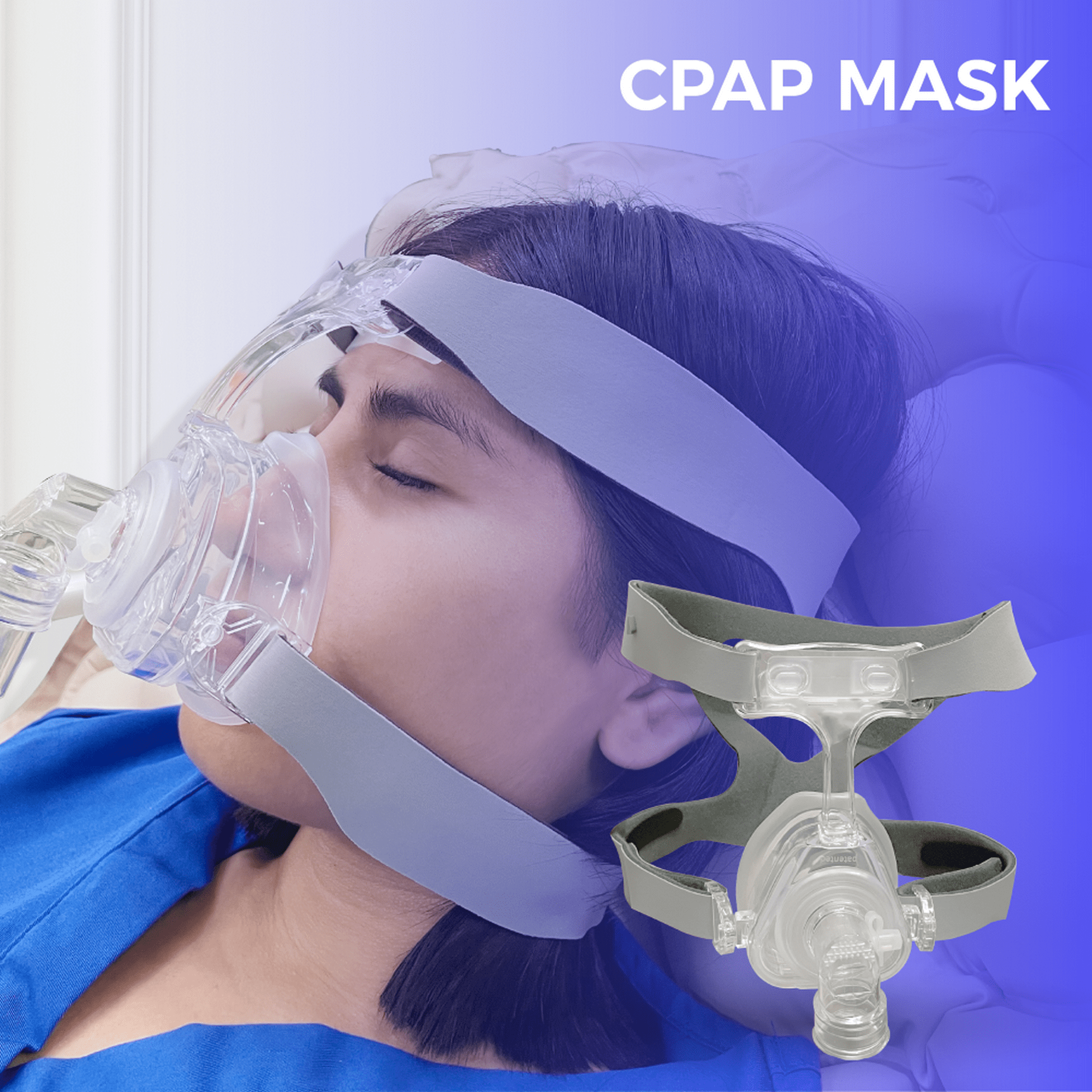 Mascarilla CPAP Grande Para Dormir Mejor /Apnea Del Sueño/Dejar De ...