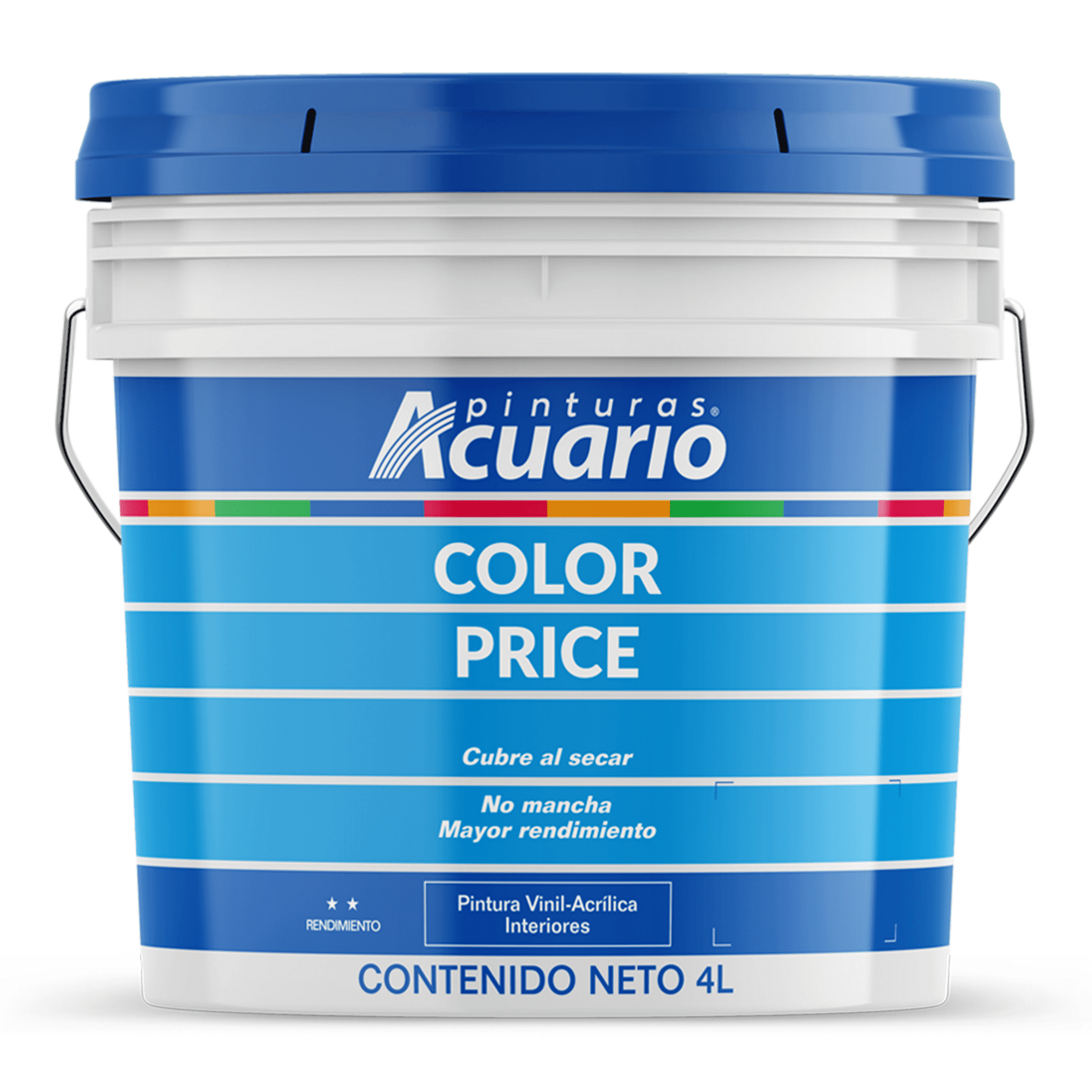 Pintura Vinílica Pinturas Acuario Color Price Blanca 4 Litros | Bodega ...