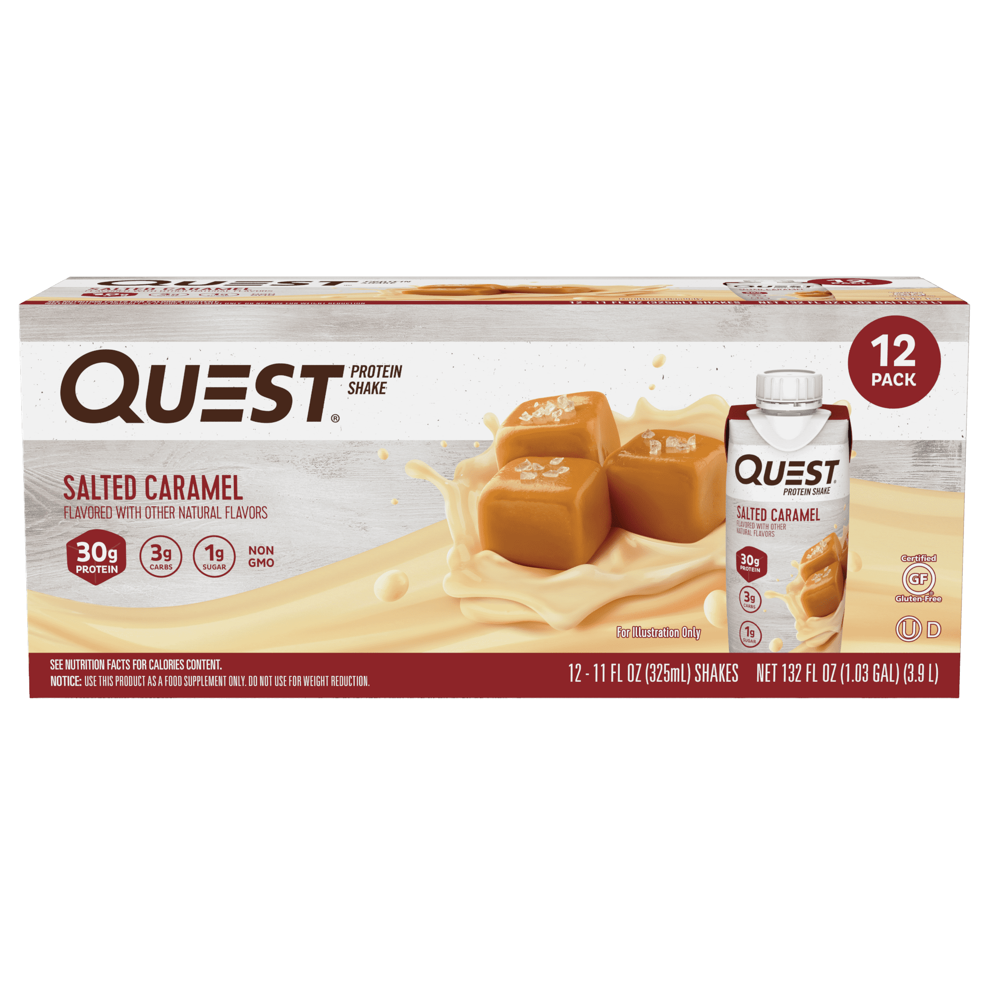 Quest Shake Bebida de proteína sabor Caramelo Caja con 12pzas Quest ...