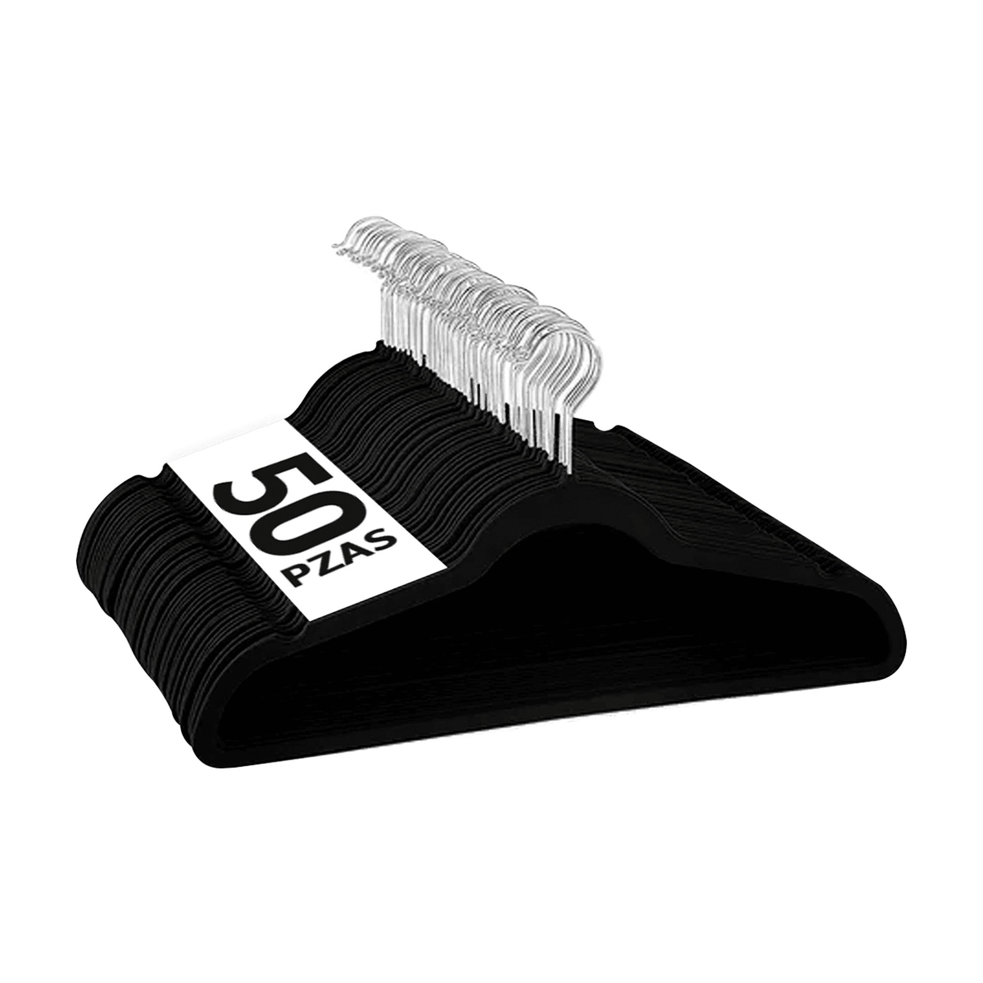 50 Ganchos para Ropa Linium Terciopelo Negro Ultra Durables | Walmart ...