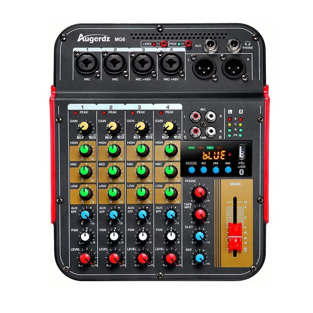 Consola Mezclador Audio Bluetooth Usb Mixer De 6 Canales | Walmart en línea