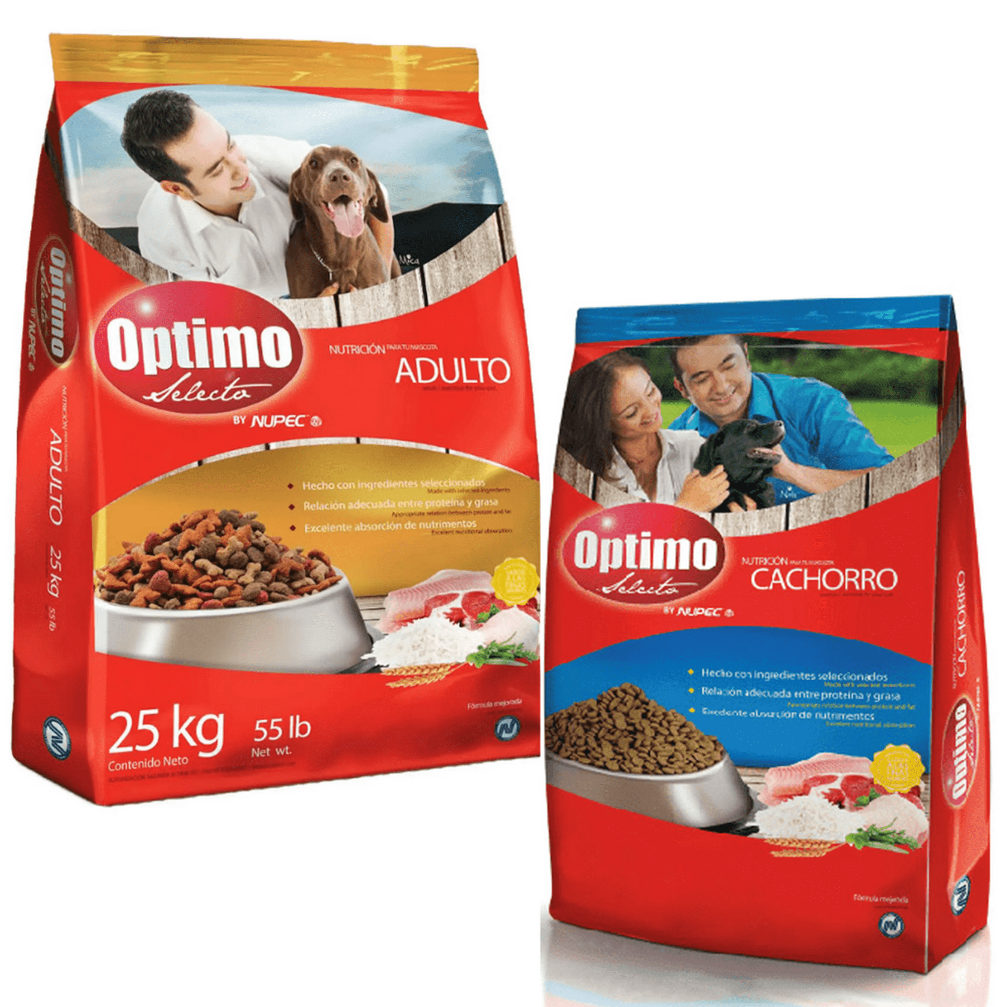 Pack de Croquetas para perro Optimo Adulto y Cachorro 45Kg | Bodega Aurrera en línea