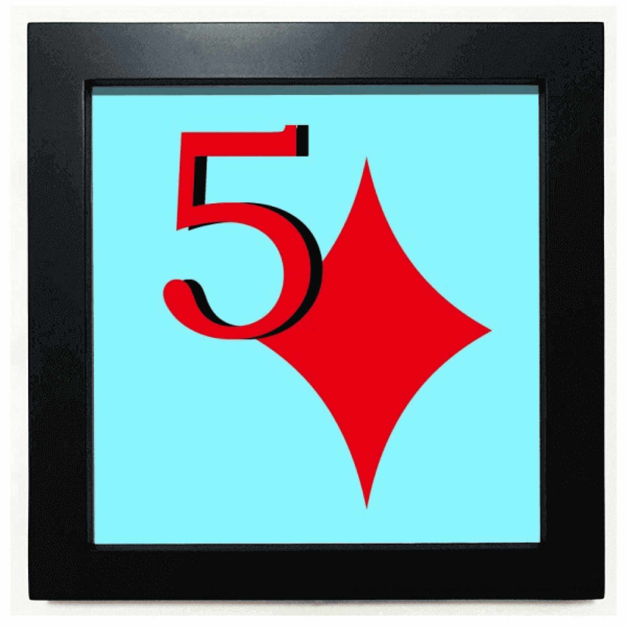 fortune 5 póker Mesa de pared con marco cuadrado negro | Bodega Aurrera ...