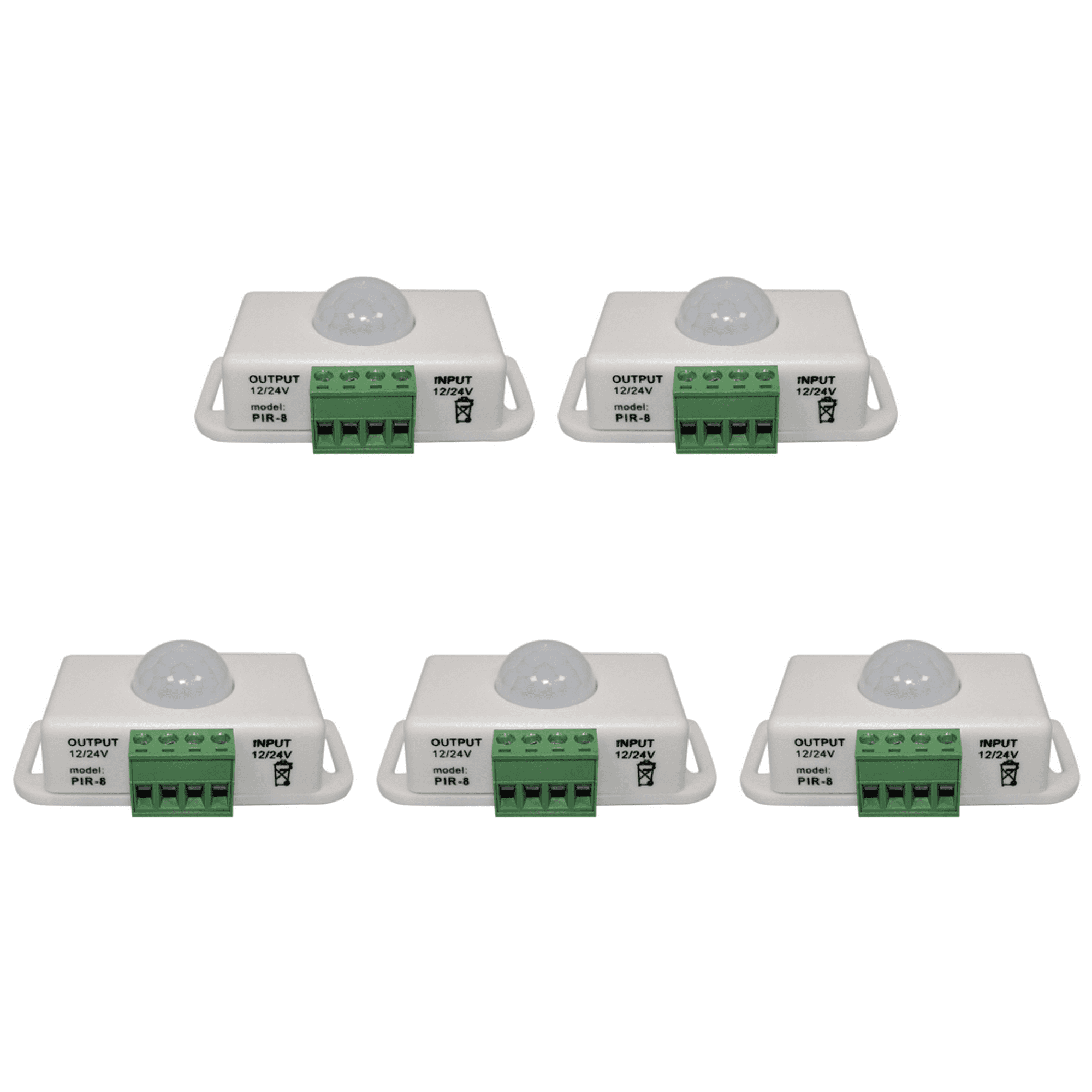 5uds. DC 12V/24V Sensor infrarrojo del cuerpo Detector de movimiento ...