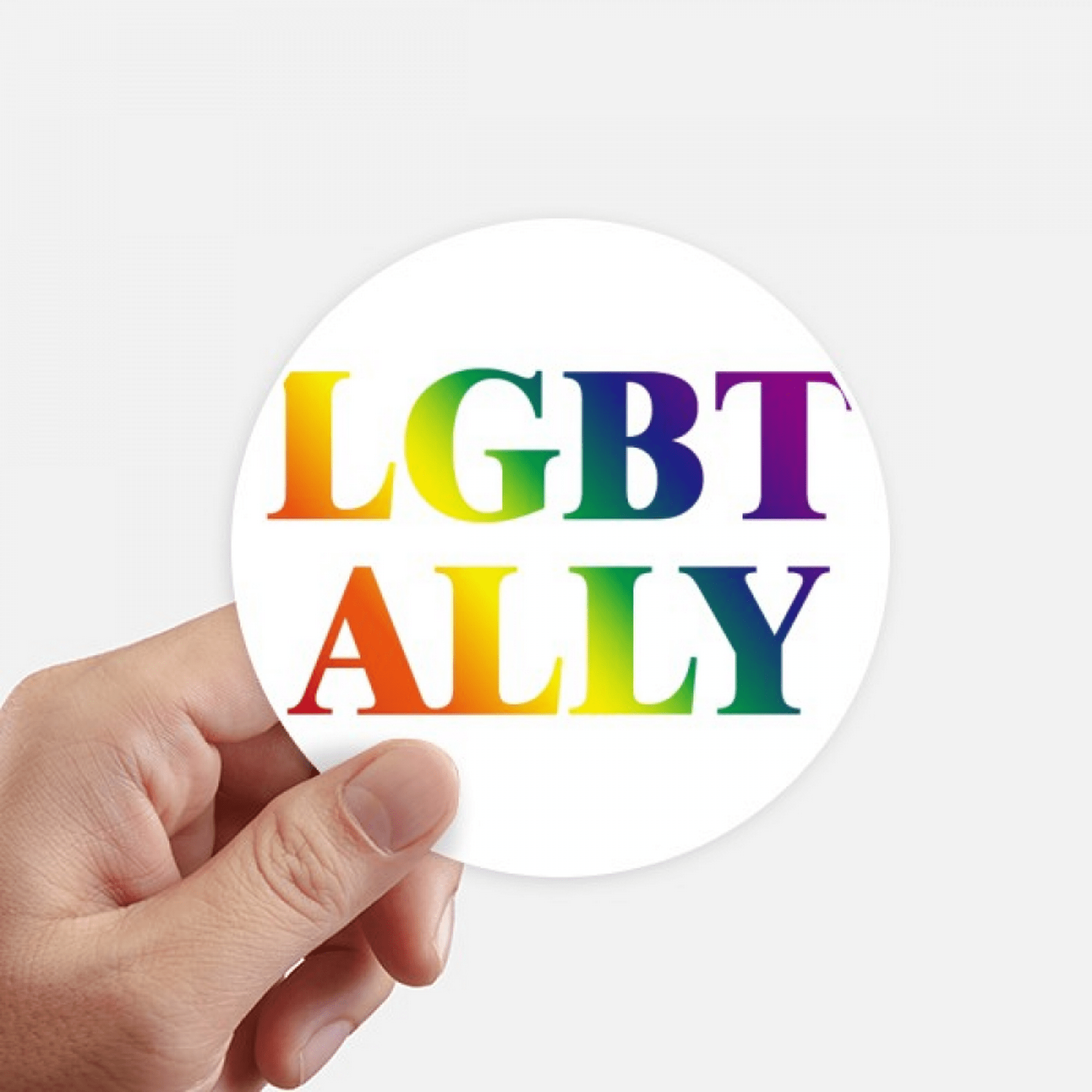 Gradiente aliado LGTB Rainbow homo Pegatinas de pared redondo 10cm ...