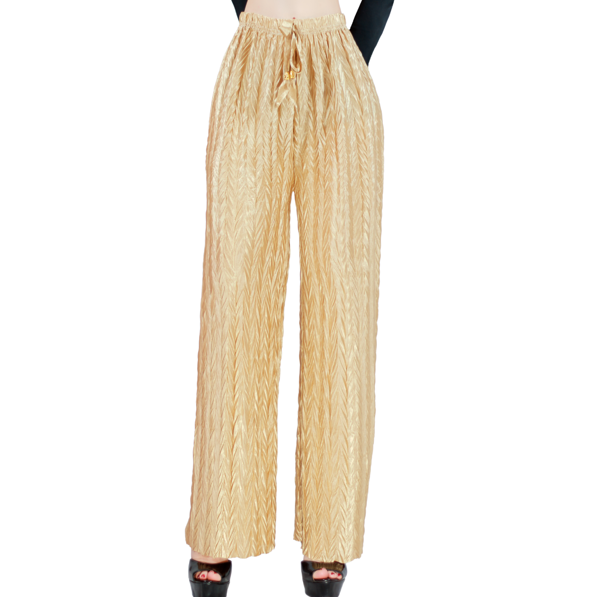 PANTALONES PARA MUJER ESTILO PALAZZO DE PIERNA ANCHA PANTA-1009 COLOR ...