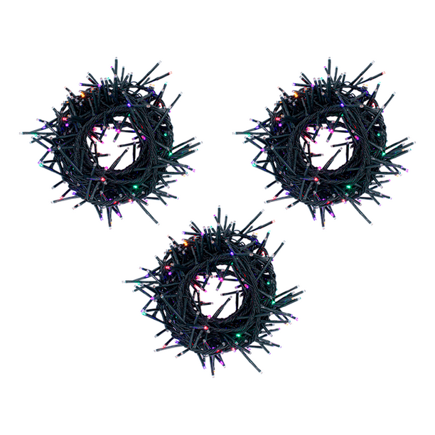 Serie Navideña Destellos Luz Led Multicolor 500 Focos Tipo V38 9 m ...