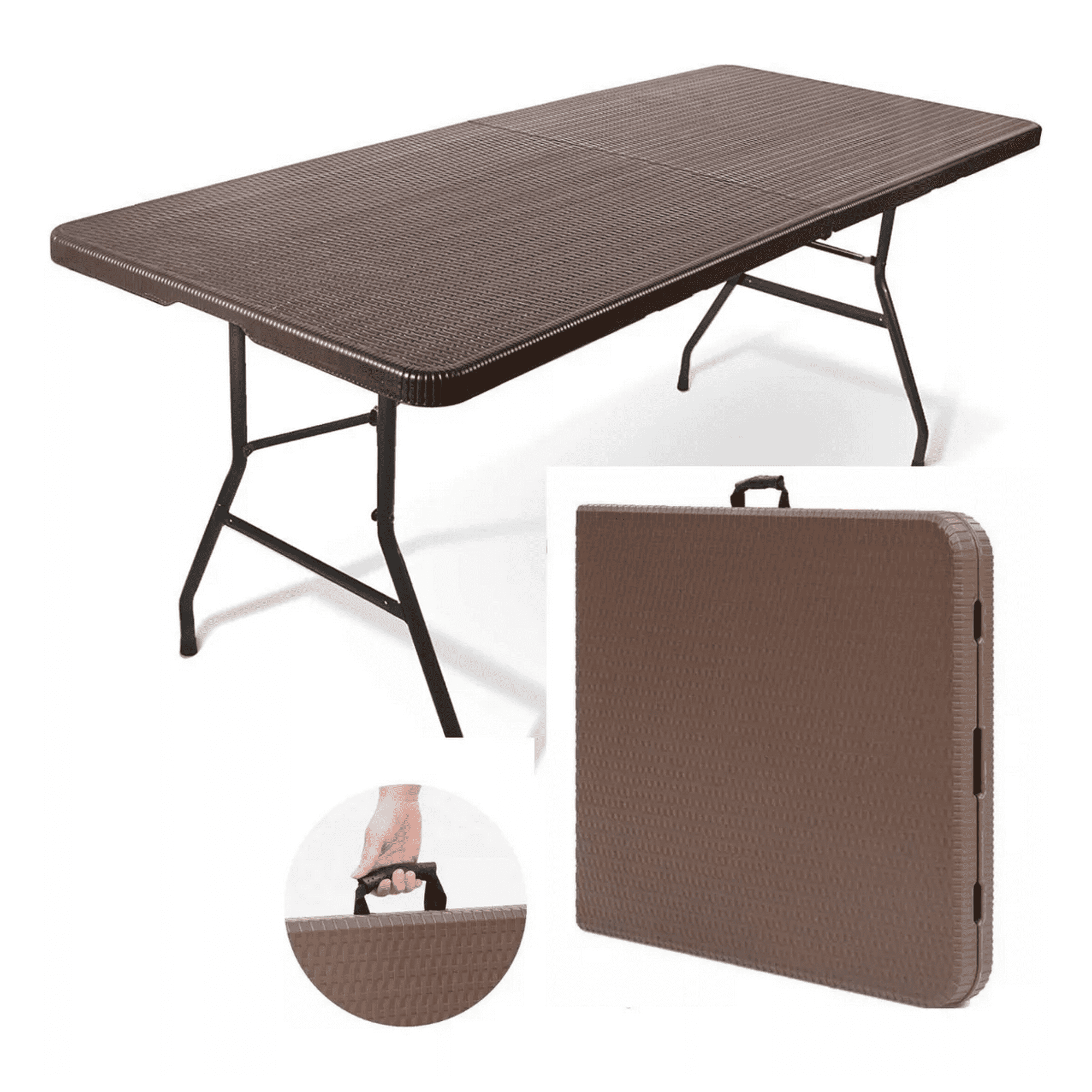 Mesa de Exterior de Uso Rudo Plegable tipo Portafolio Portátil de 1.8M ...