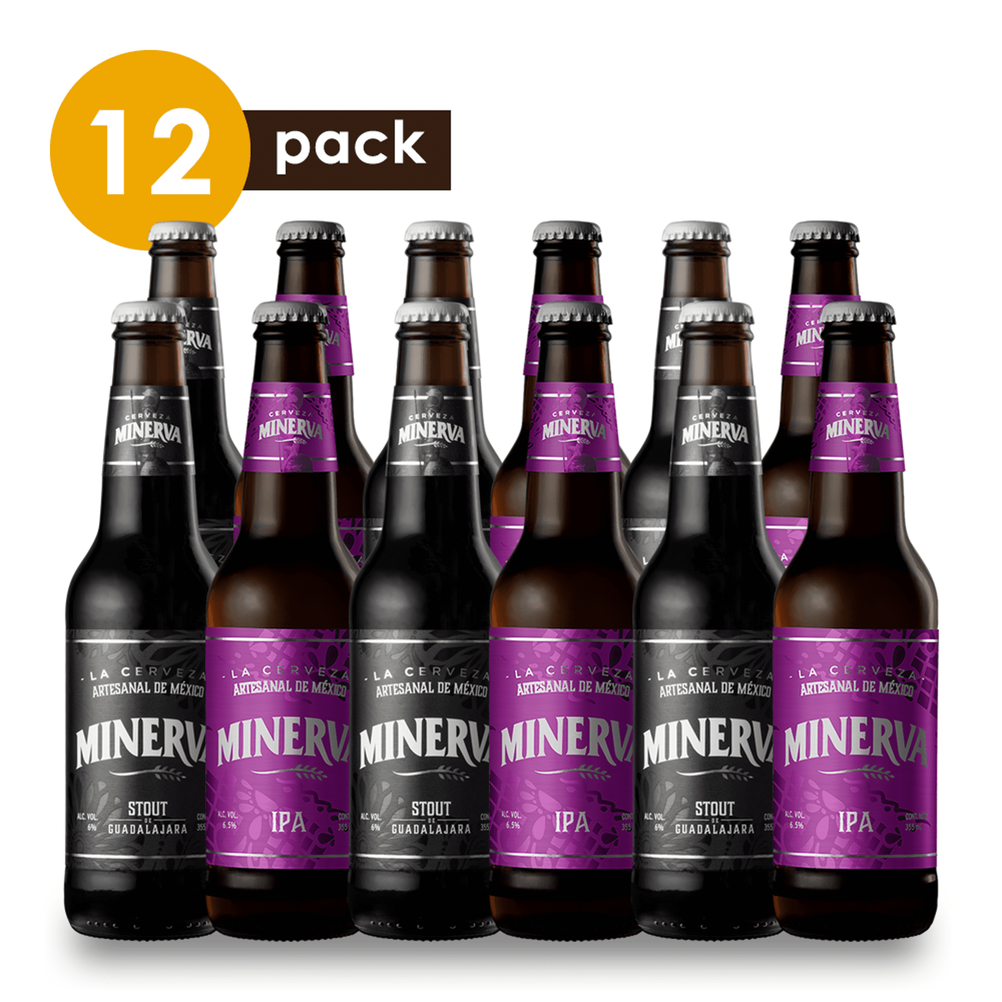 Cerveza Artesanal Minerva Stout-IPA Cervexxa Beerpack 12 Cervecería ...