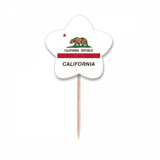 Perfil de la bandera de California Selección de pastelitos Star lable ...