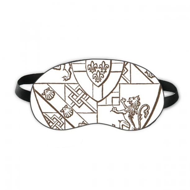 Shell patron escudo barroco León ilustración Máscara de sueño | Bodega ...