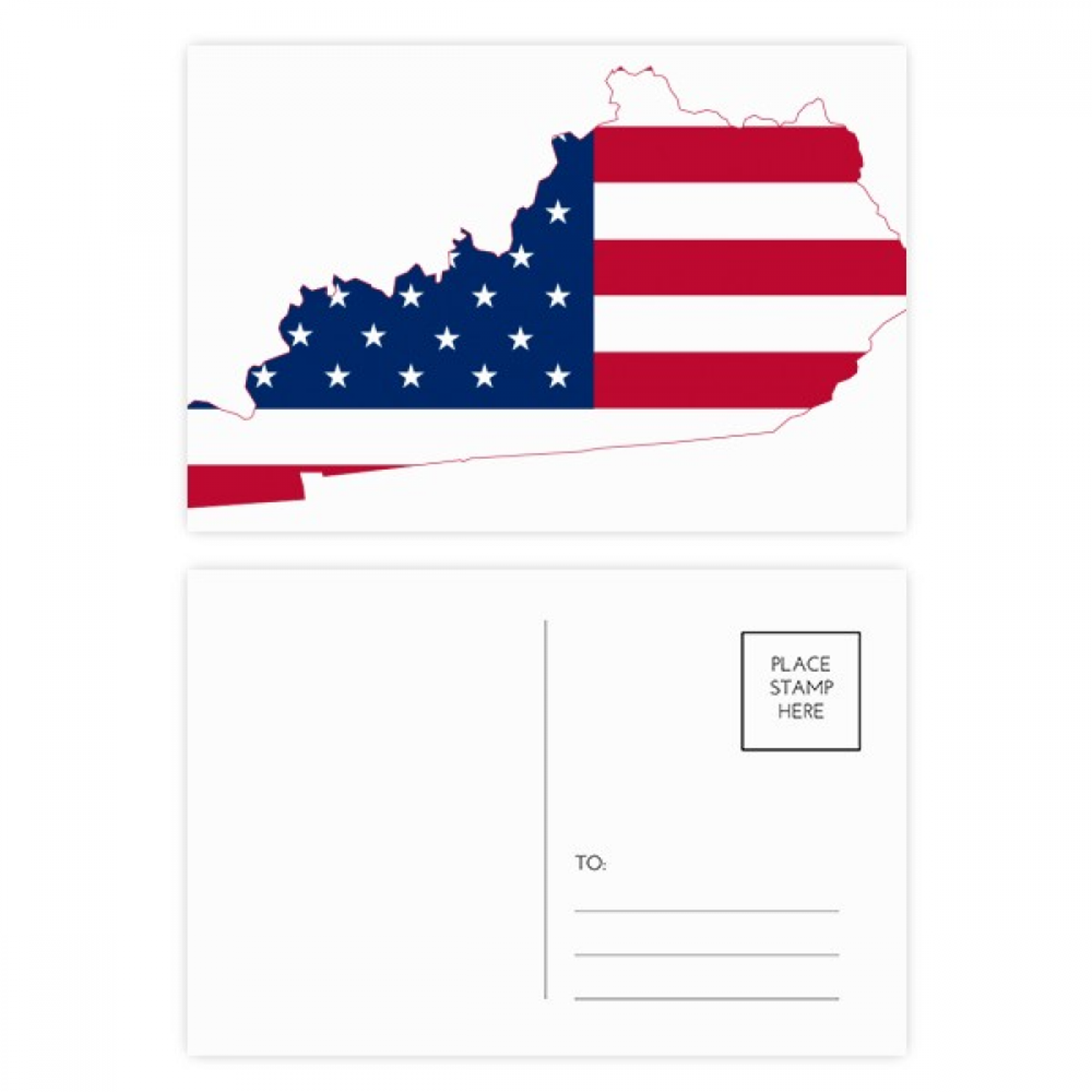 Kentucky USA mapa estrellas rayas bandera forma Set cumpleaños gracias ...