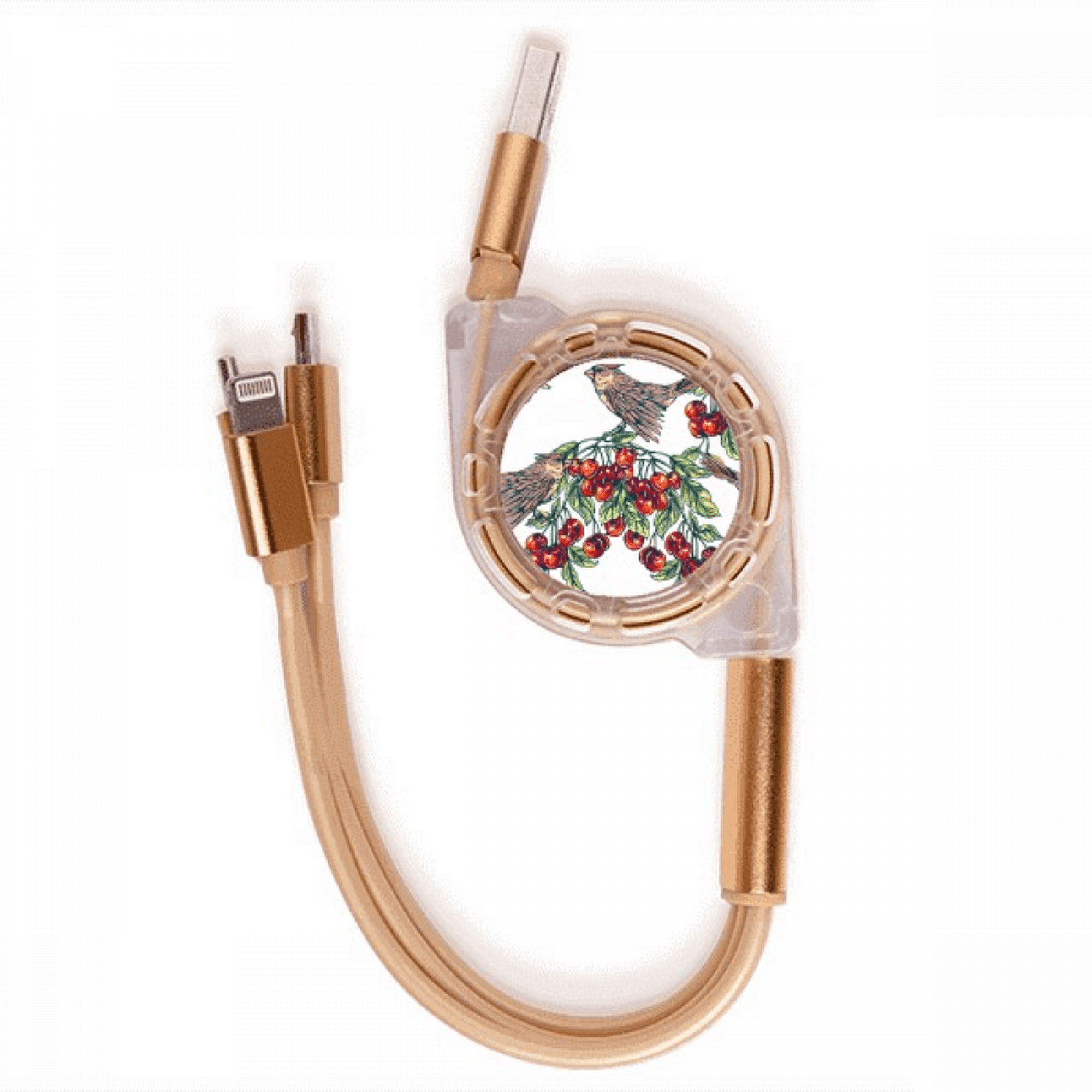 Planta fruta comer verde Ave Cable de carga telescópico múltiples USB ...